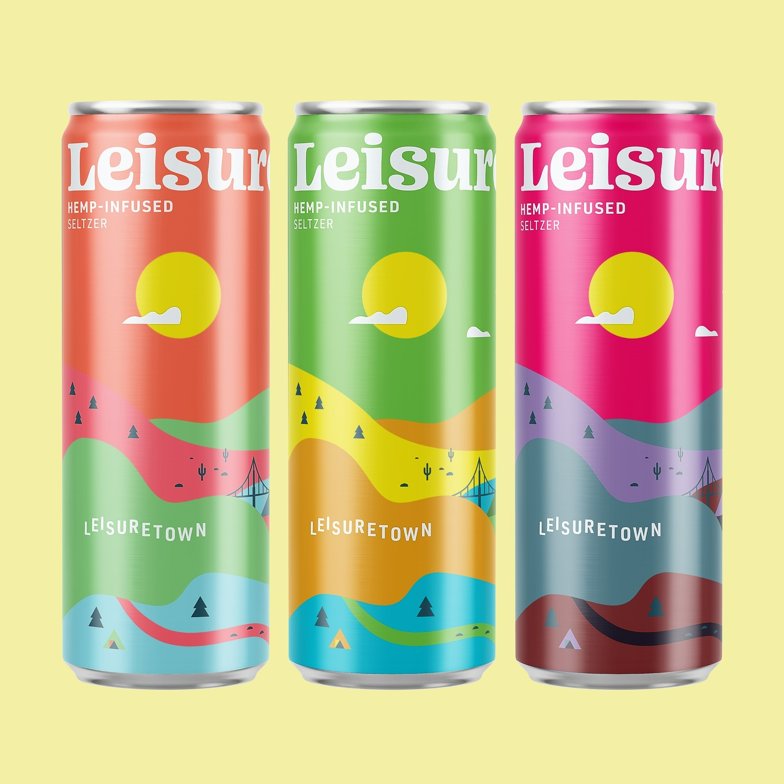 Leisuretown: Sunny Seltzer Selects (25mg CBD) - Variety Pack | Leafly