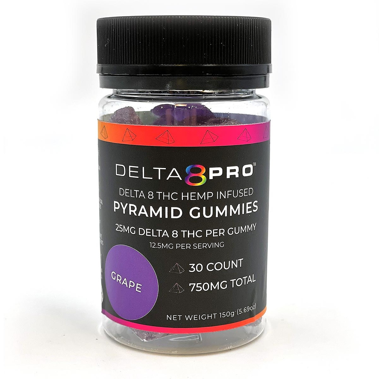 Delta 8 Pro: Delta-8 THC Gummies 25mg - Grape 30 Count | Leafly