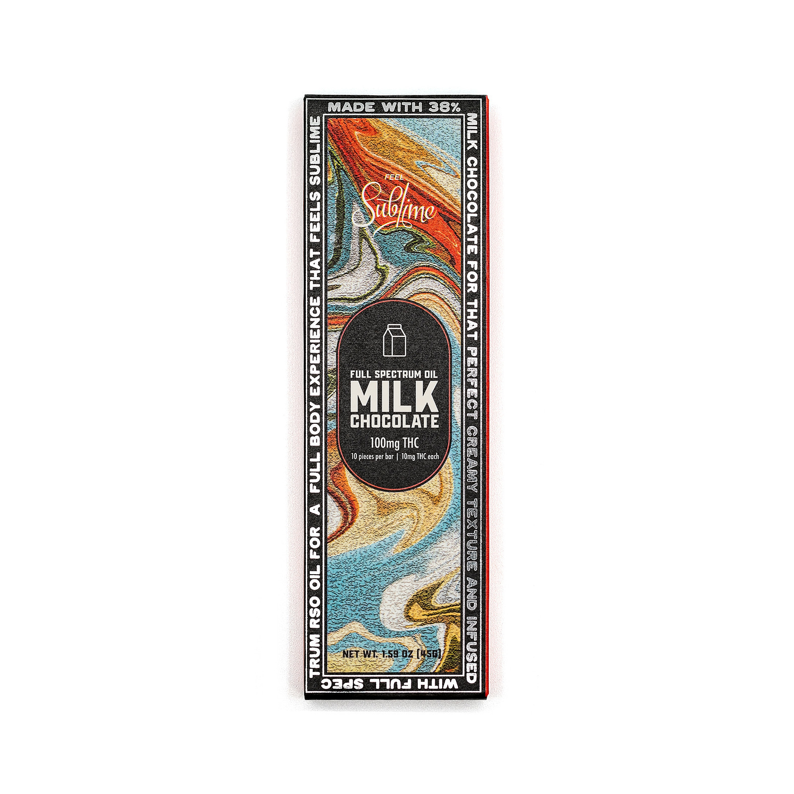 Sublime Brands: Milk Chocolate Bar Full Spectrum RSO 100mg THC | Leafly