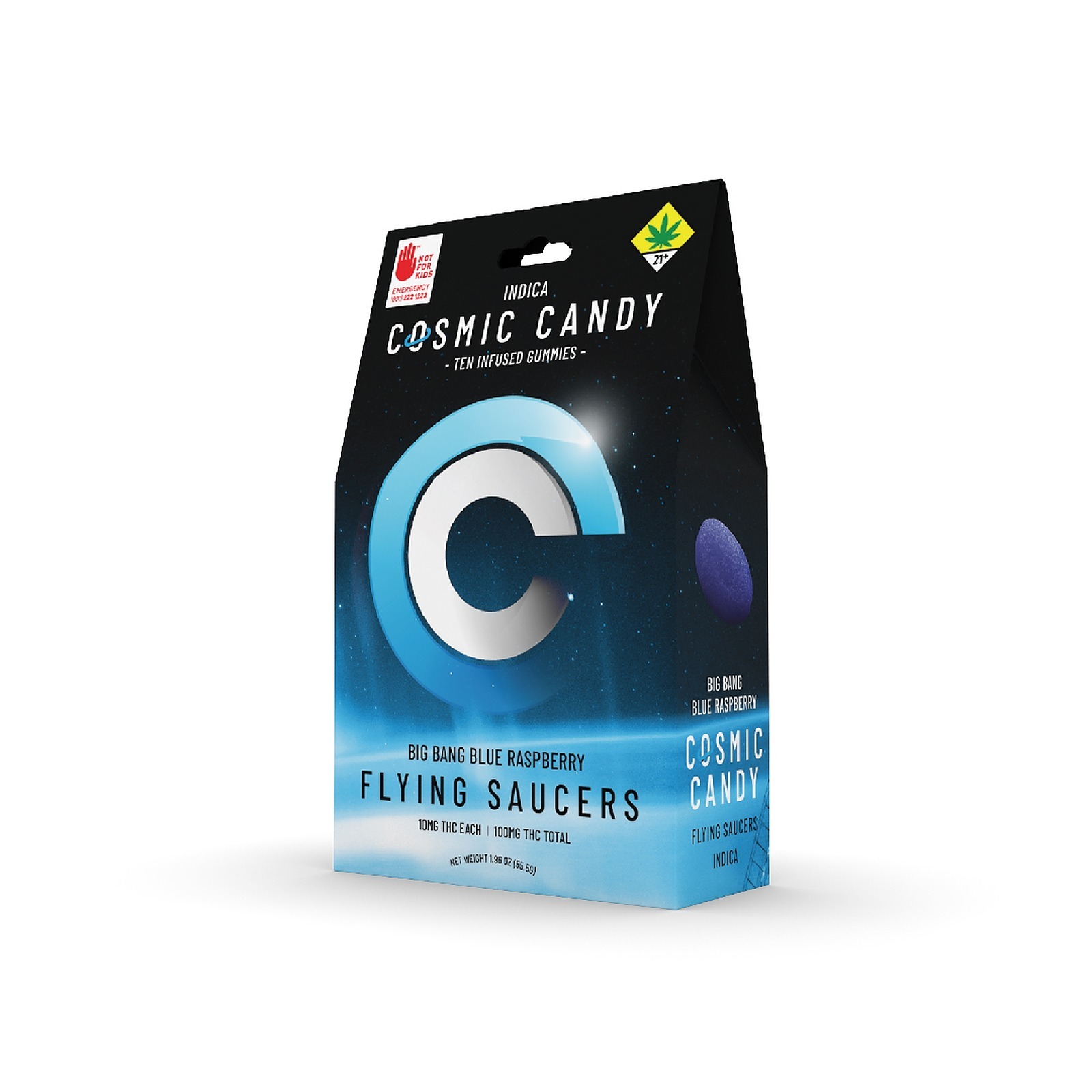 Cosmic Candy: Cosmic- Big Bang Blue Raspberry Indica 100mg | Leafly