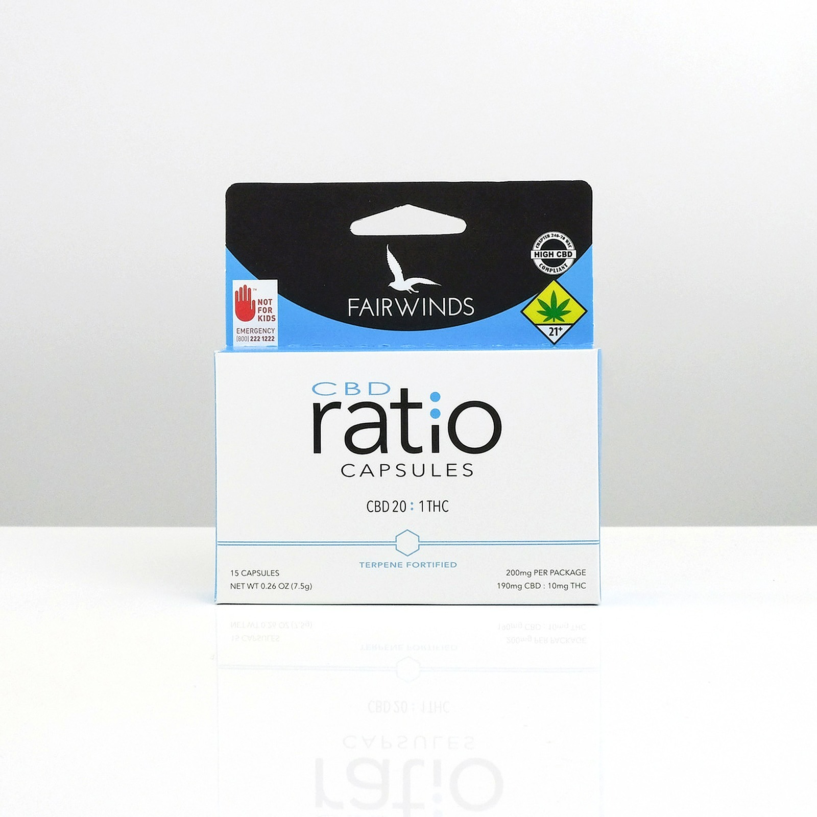 Fairwinds Manufacturing: 20:1 CBD Ratio Series Capsule 200mg | Leafly