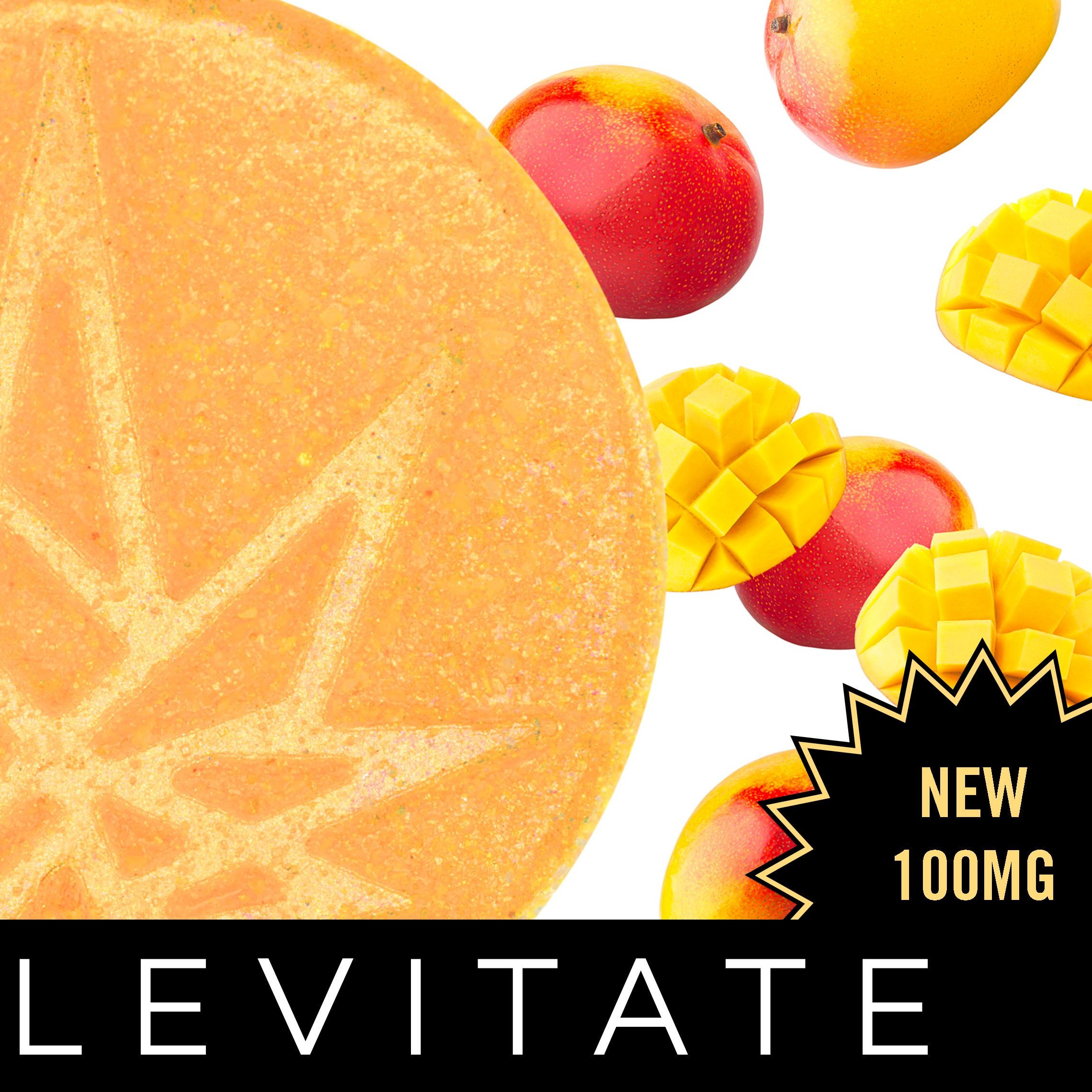 Levitate Confections: Mango Gummy 1:1 CBD:THC (multi-pack) | Leafly
