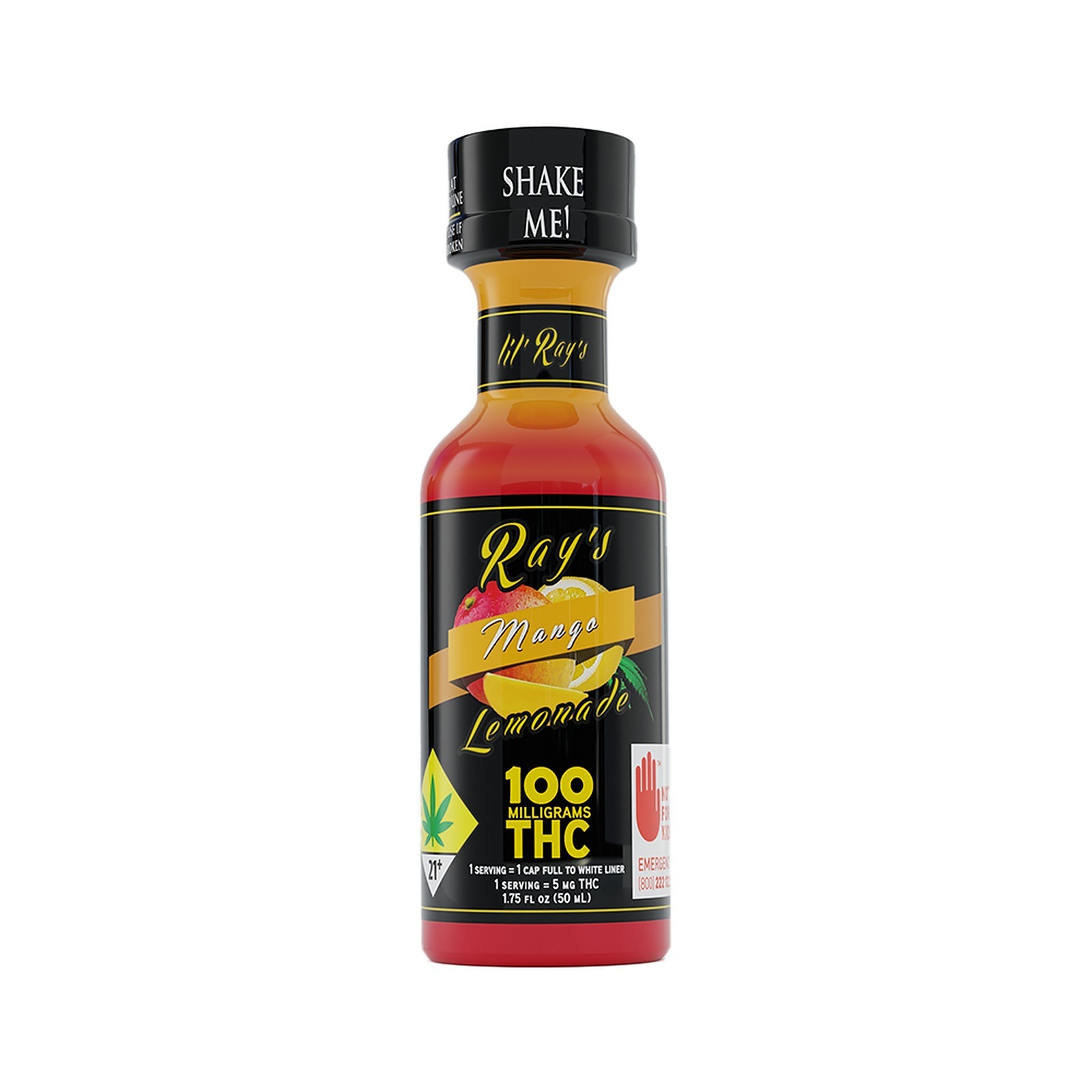 Ray's Lemonade: Mango lil' Ray's 100mg THC | Leafly