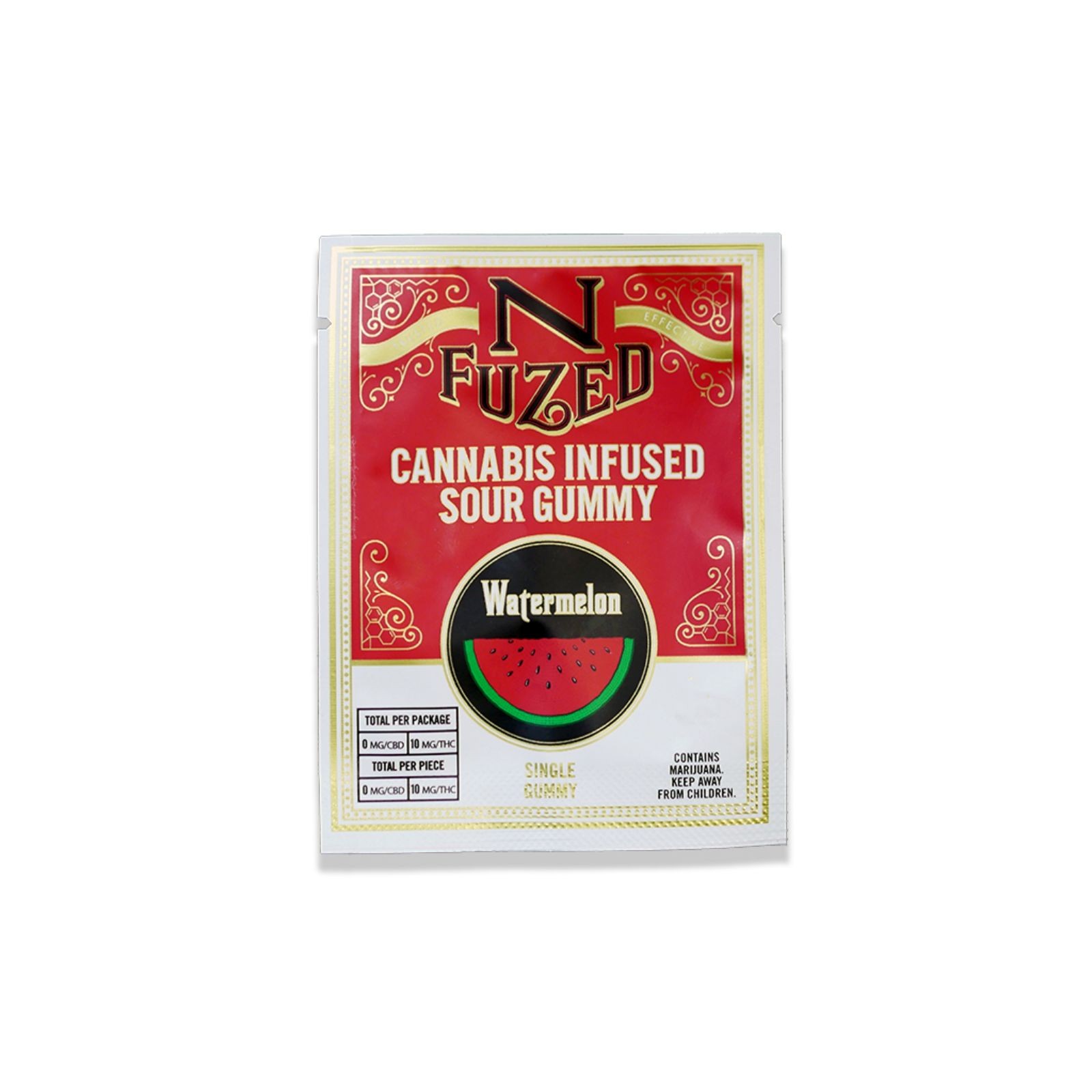 NFuzed: NFuzed Single Sour Watermelon Gummy 10mg | Leafly