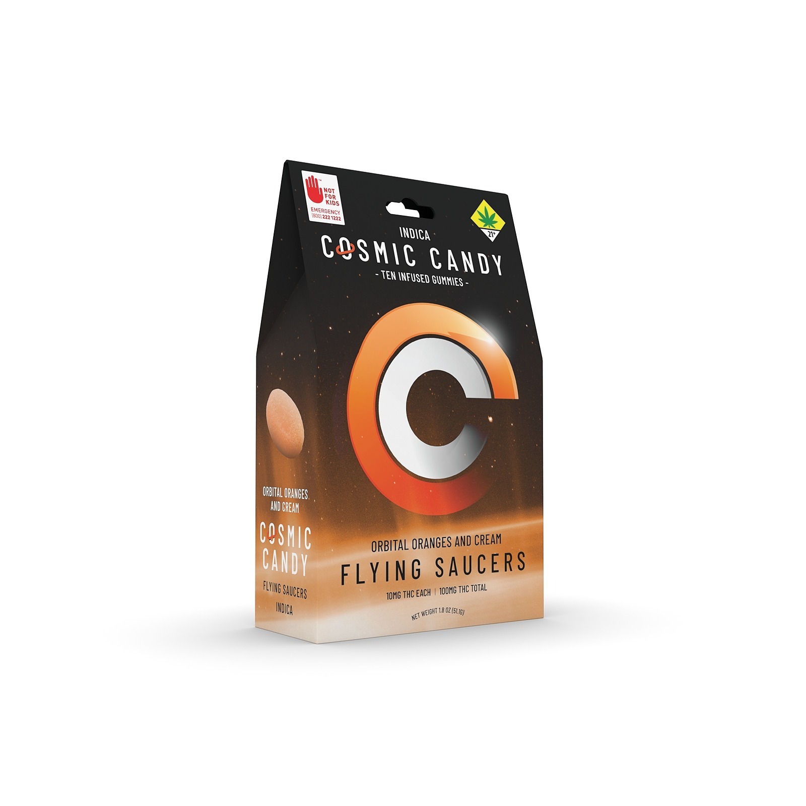 Cosmic Candy: Cosmic- Oranges N Cream Indica 100mg | Leafly