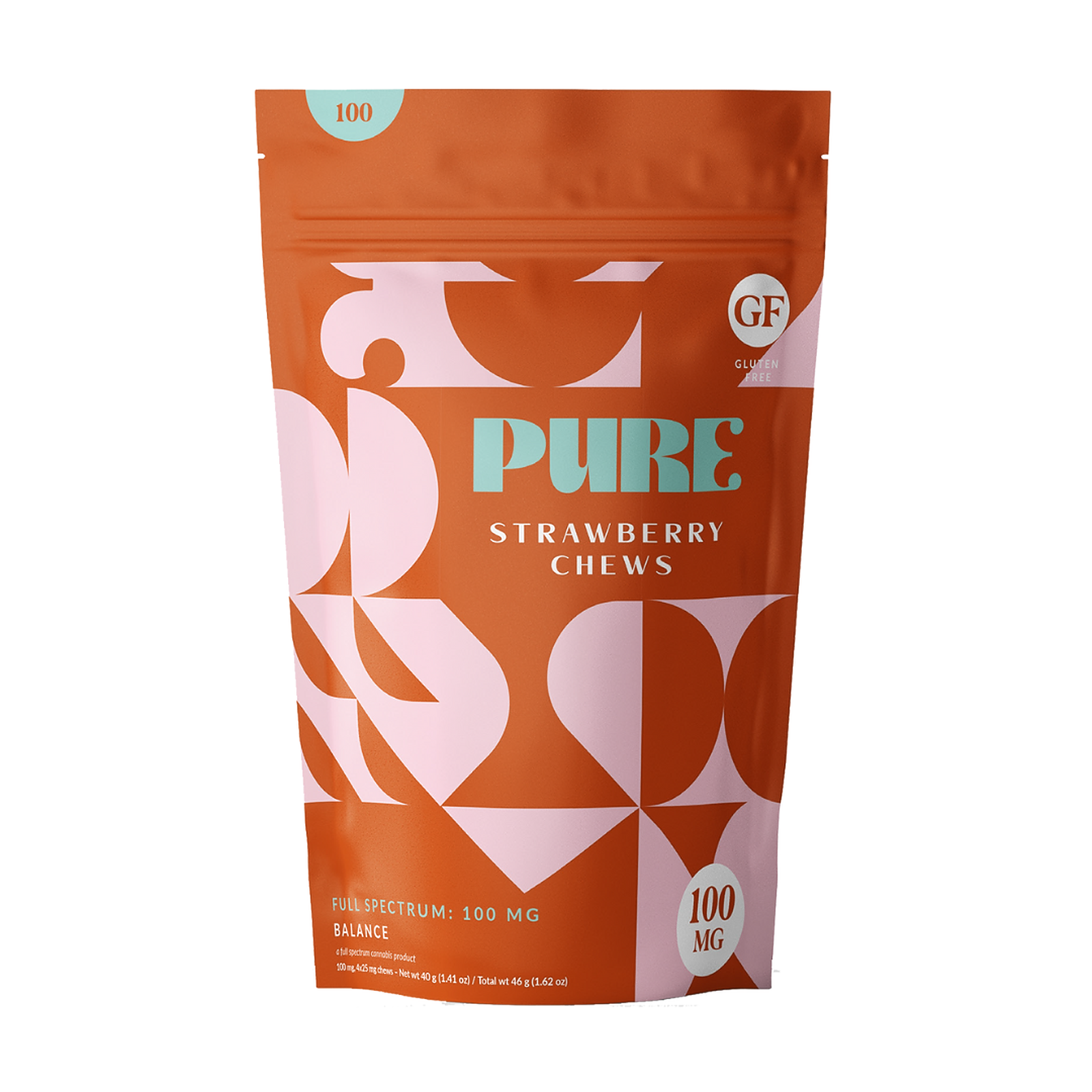 Pure Edibles: Pure Chews 100mg Strawberry | Leafly