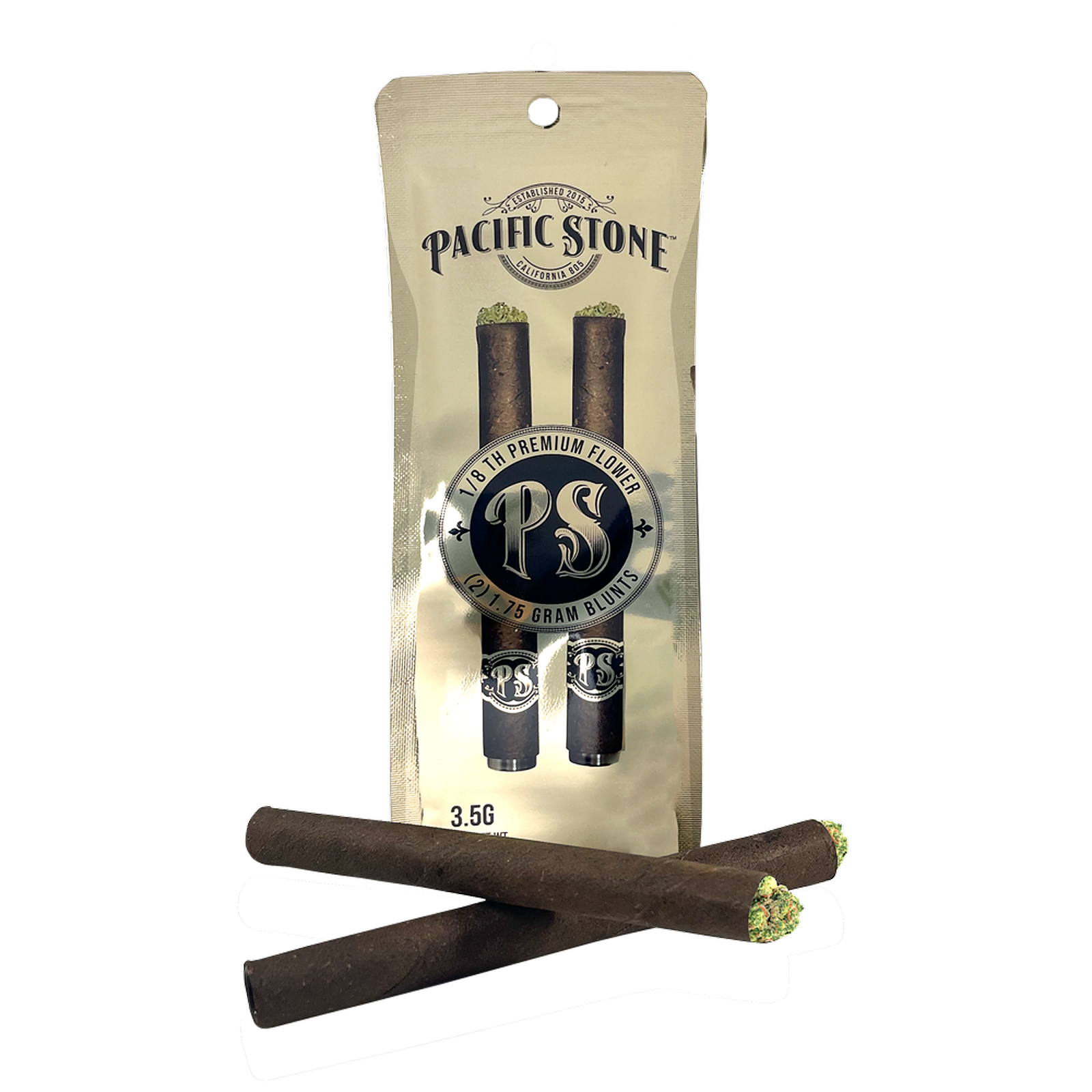Pacific Stone: Pacific Stone | GMO Indica Blunt 2-Pack (3.5g) | Leafly