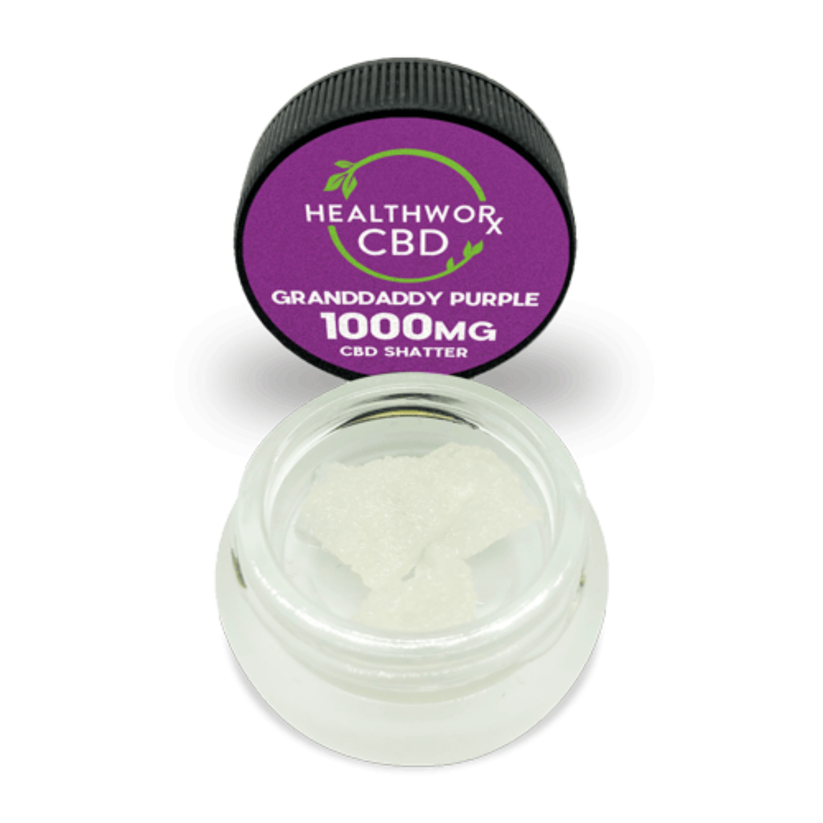 HealthworxCBD: Granddaddy Purple 1000mg CBD Shatter | Leafly