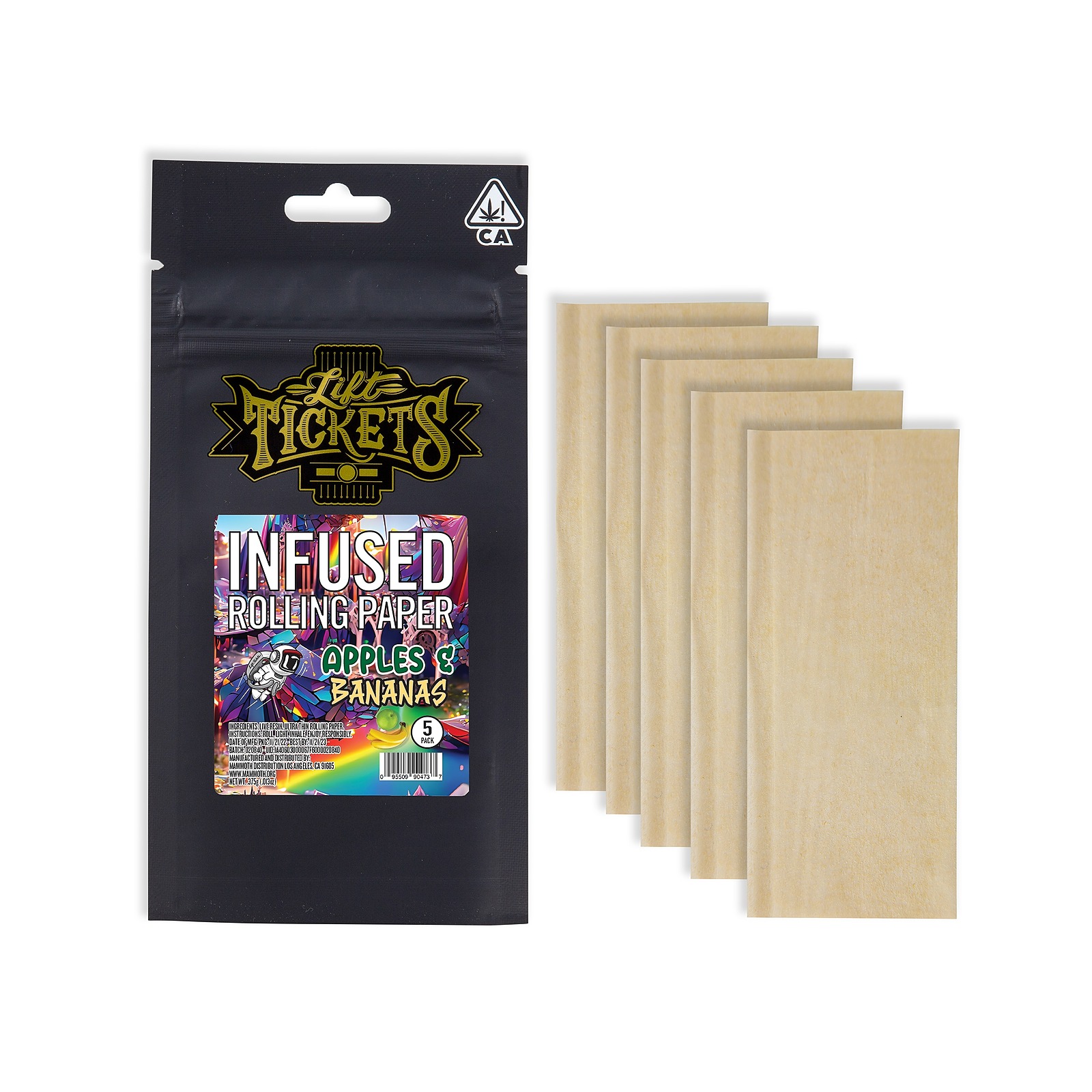Lift Tickets: Apples & Bananas - Infused Rolling Paper Multipack (5 ...