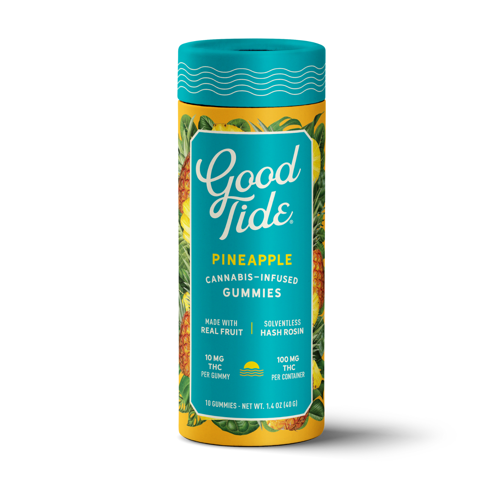 Good Tide: Pineapple Solventless Hash Rosin Gummies | Uplifting | 100mg ...