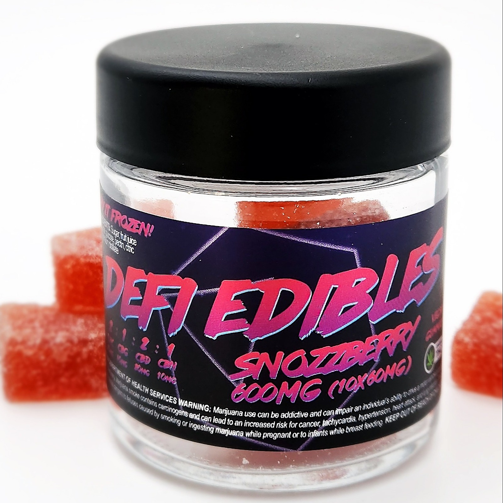 Defi Edibles: 2:1:2:1 "Snozzberry" Pate de Fruit Gummies 600mg total ...