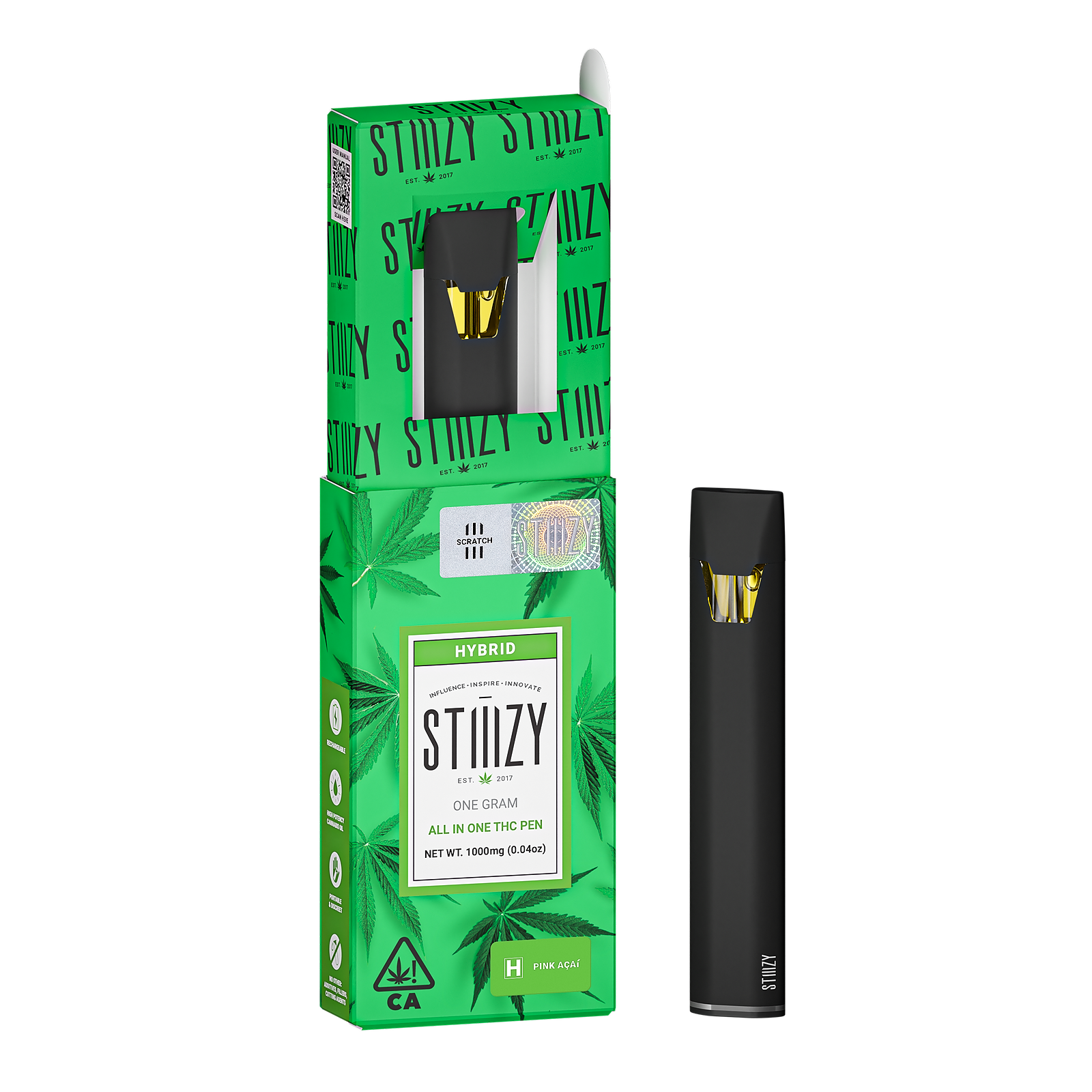 STIIIZY: PINK ACAI ALL-IN-ONE 1G THC PEN | Leafly