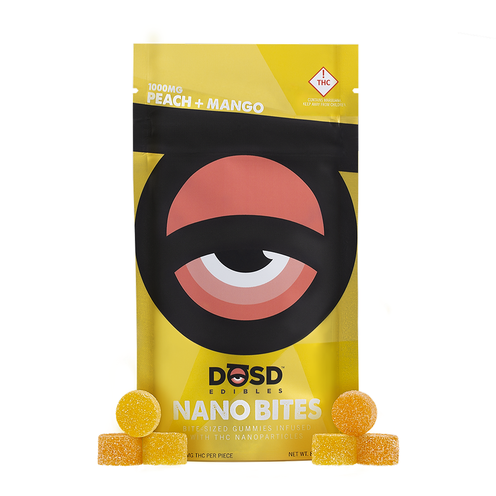 DŌSD Edibles: Nano Bites - Peach + Mango 1000mg MED | Leafly DŌSD Edibles: Nano Bites - Peach + Mango 1000mg MED | Leafly