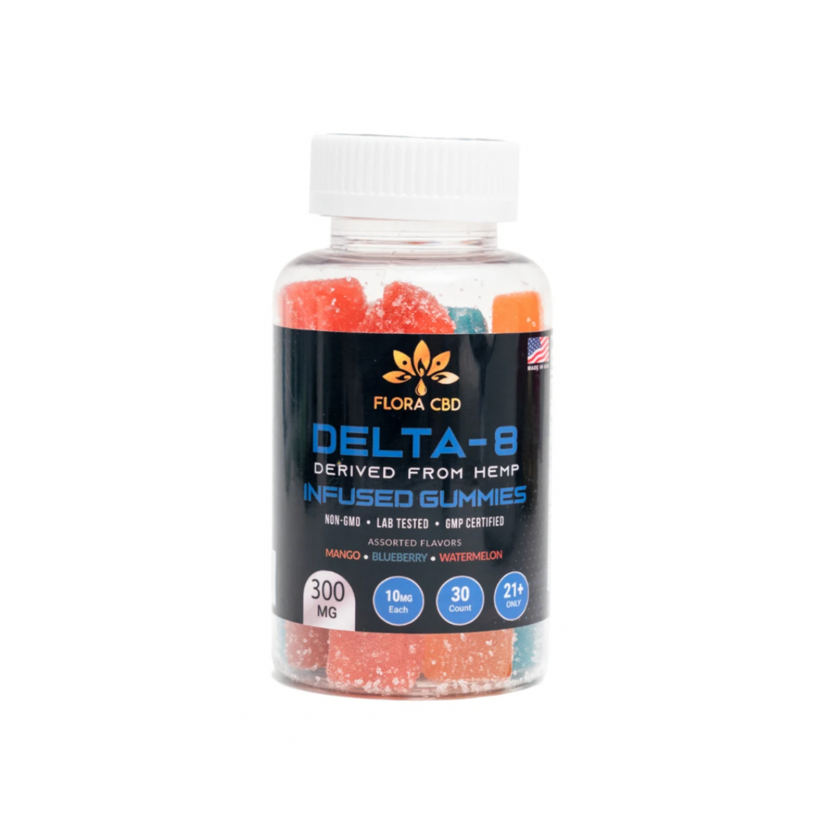 Flora CBD: DELTA 8 GUMMIES 300MG - 30 COUNT | Leafly