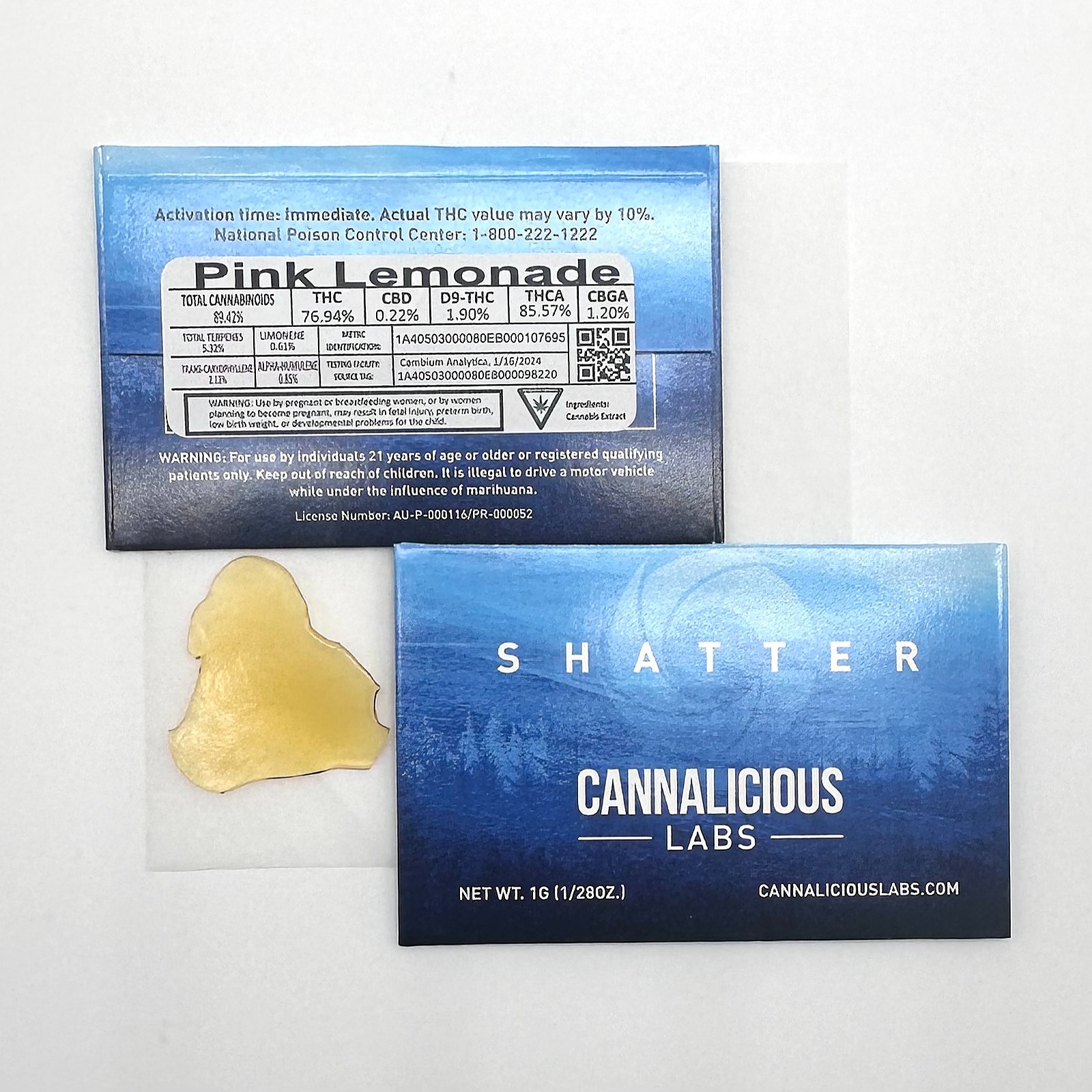 Cannalicious Labs: Pink Lemonade Shatter | Leafly