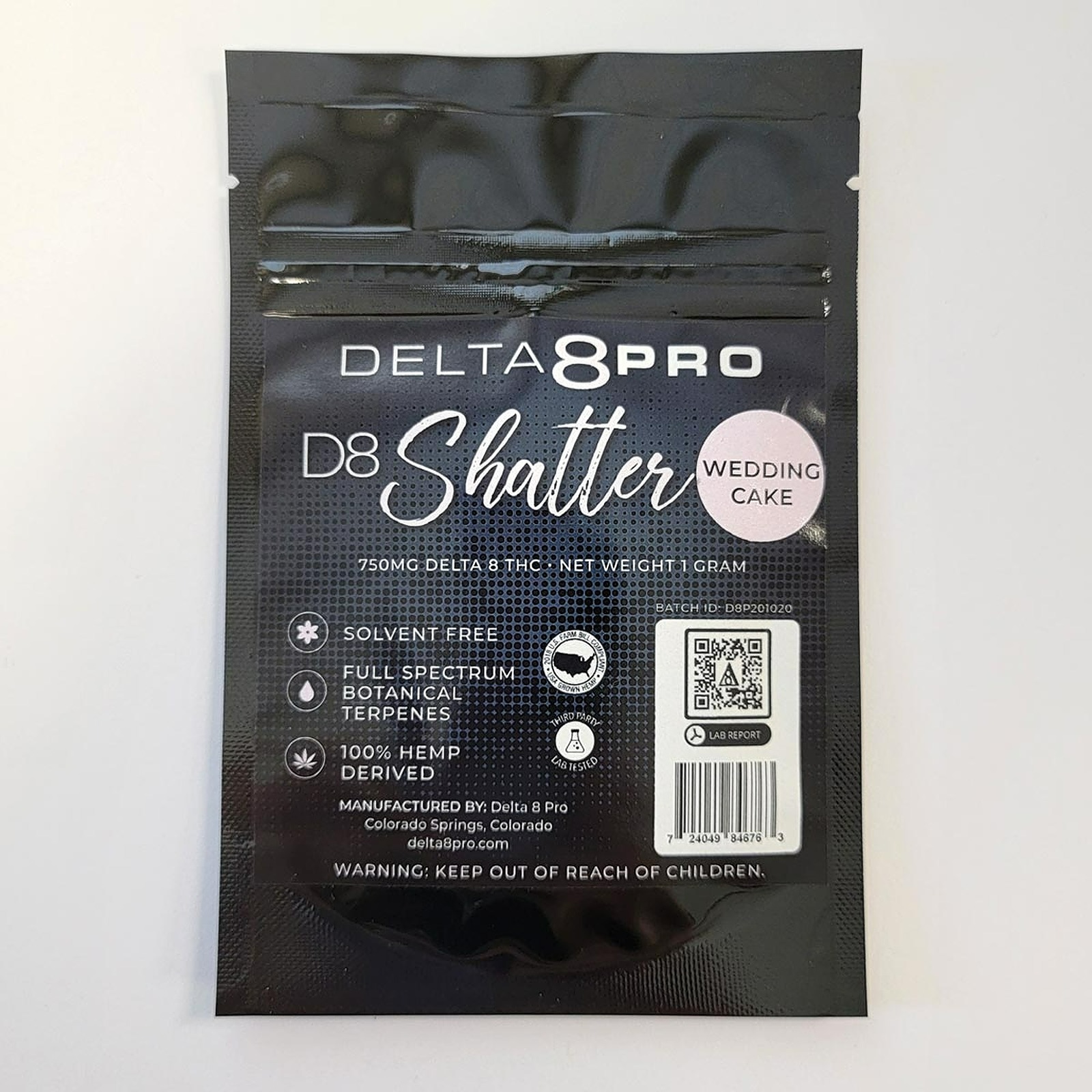 Delta 8 Pro: Delta 8 Pro™ Delta-8 THC Shatter - Wedding Cake | Leafly