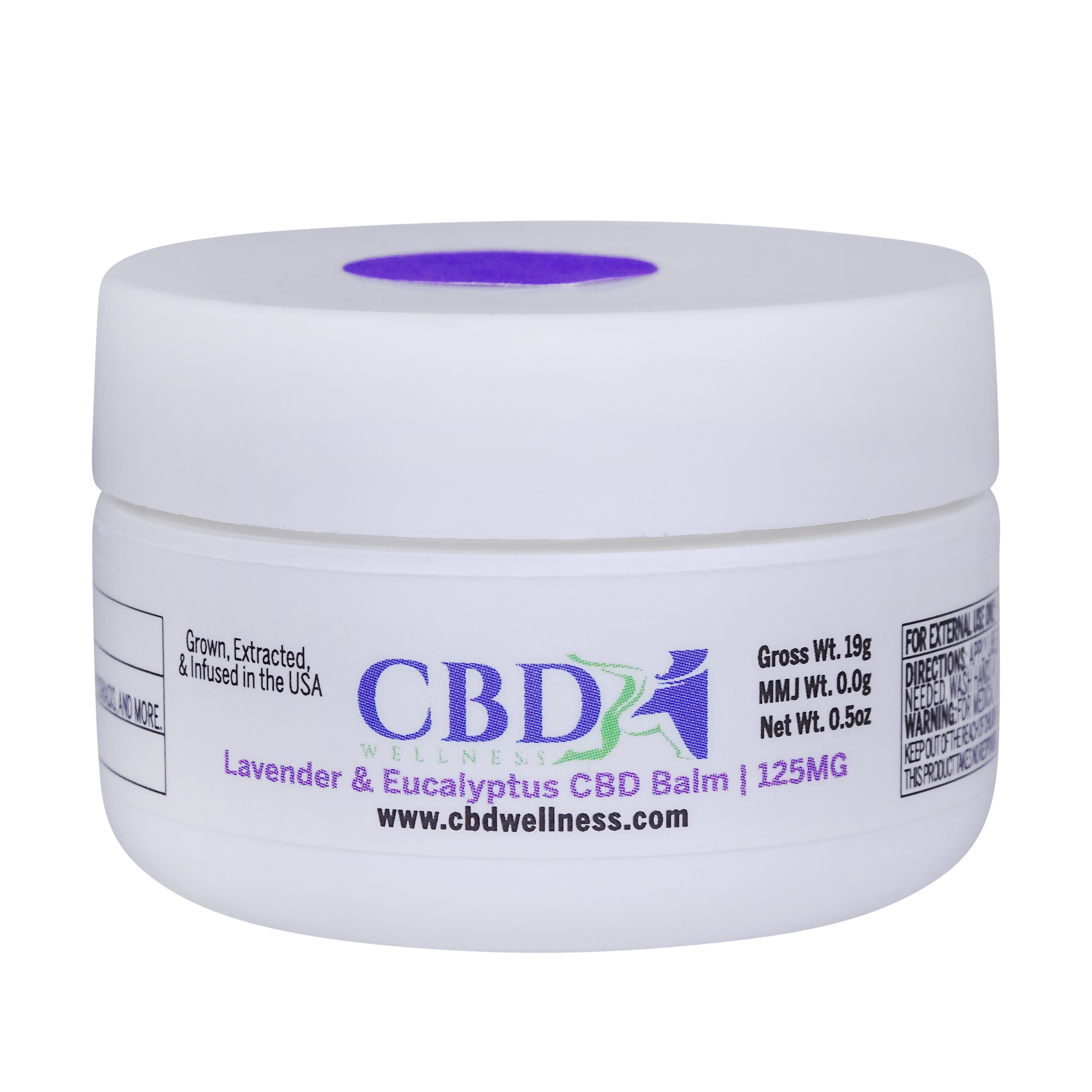 CBD Wellness: CBD Wellness .5oz 125mg Lavender & Eucalyptus Balm | Leafly