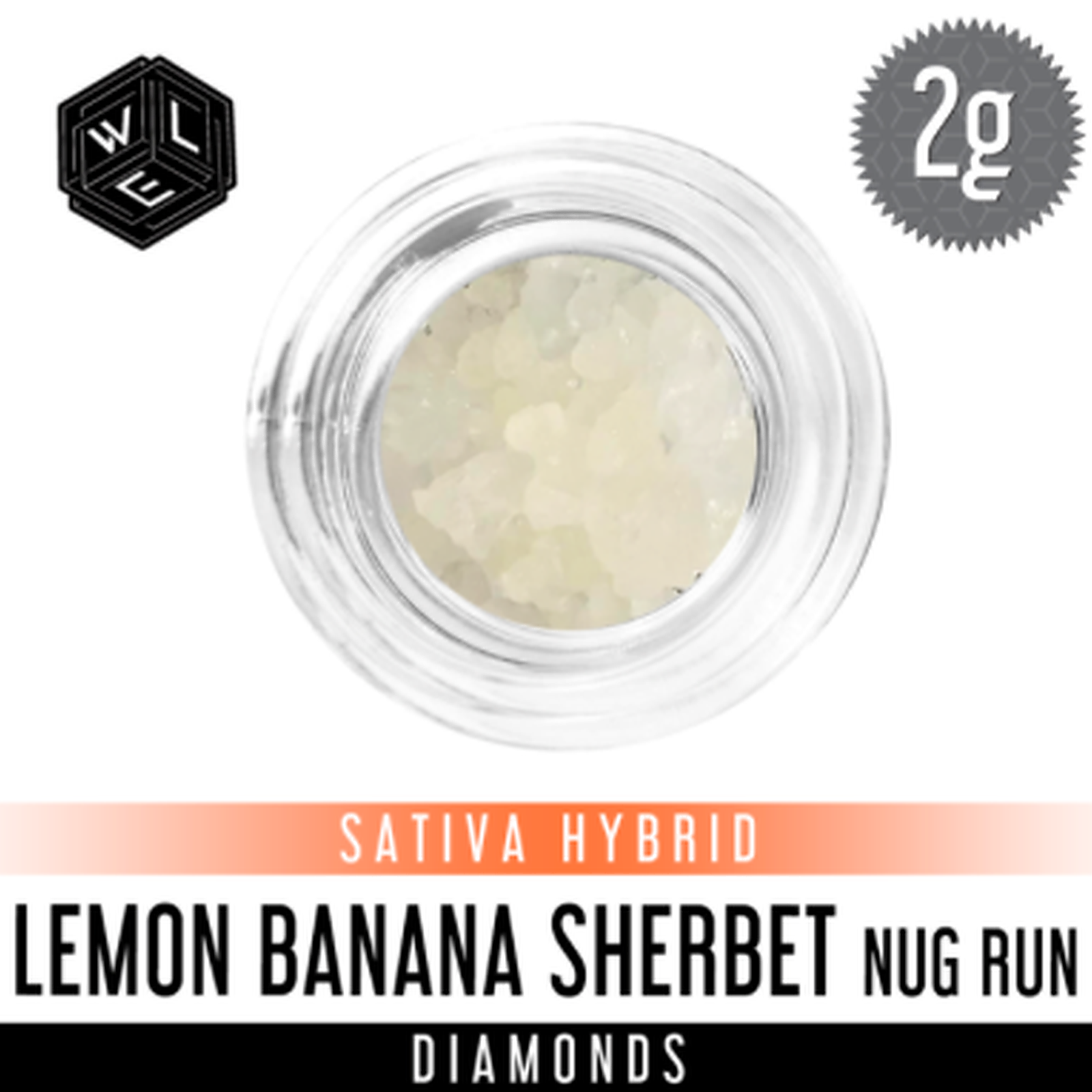 White Label Extracts: Lemon Banana Sherbet NR Diamonds 2g | Leafly