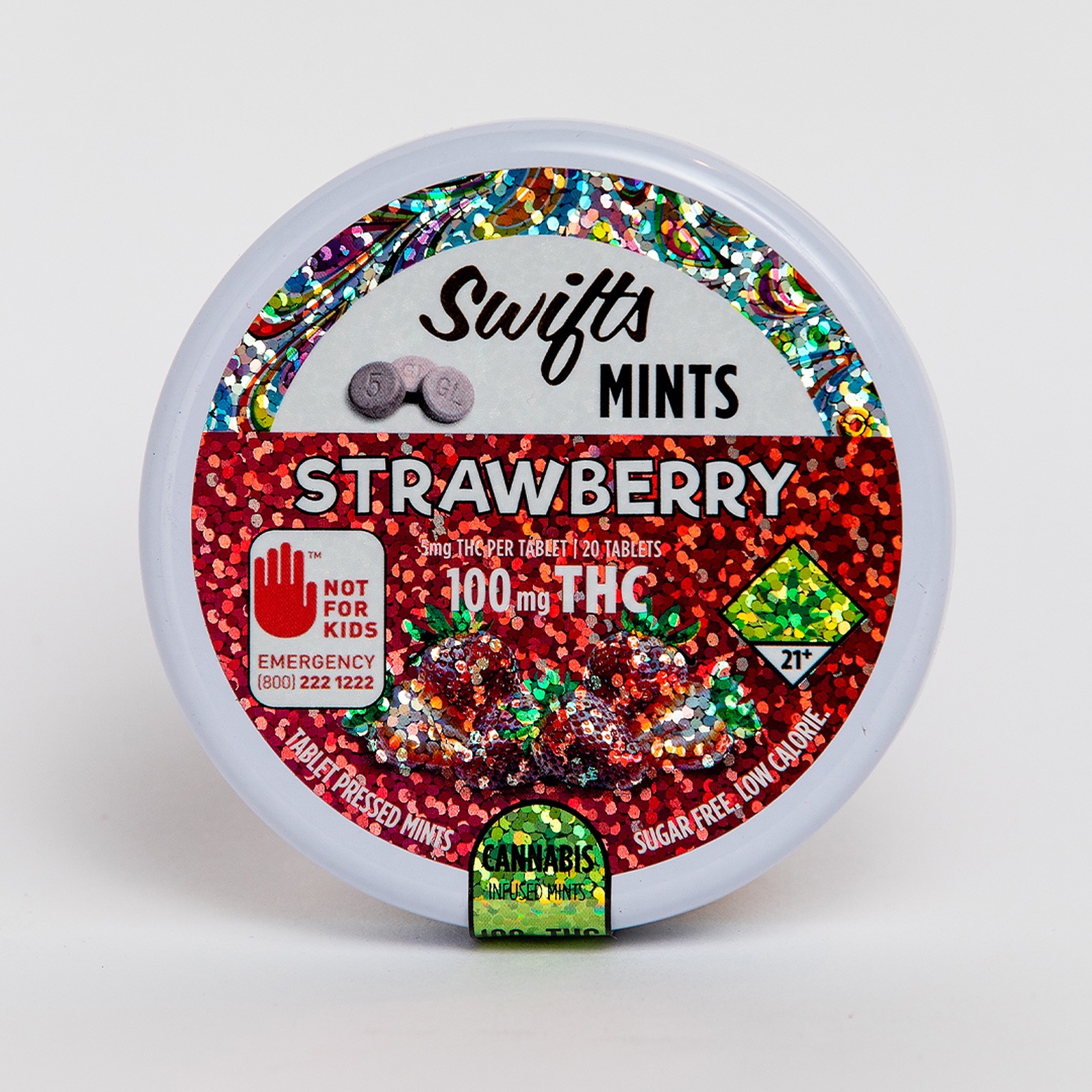 Swifts Edibles: Mints Strawberry (Hybrid) 100mg 20-pack | Leafly