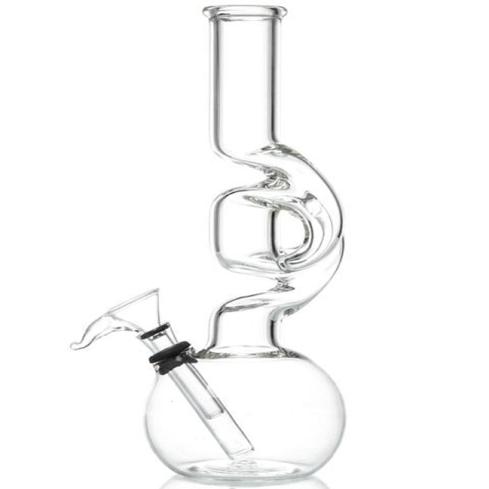 Stash Lab Technologies: 10" Bubble Beaker with Clear Glass Hooked Horn ...
