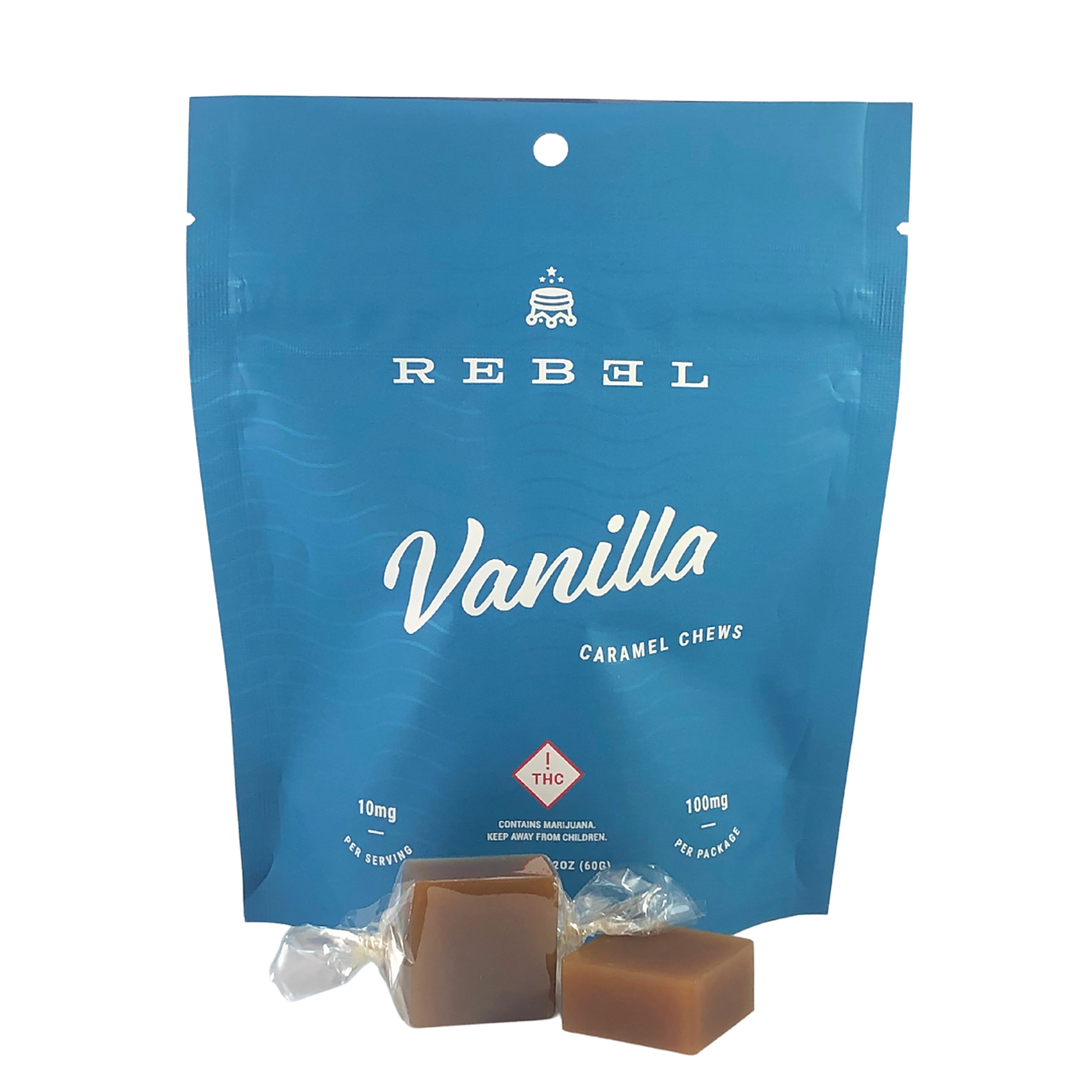 Rebel Edibles: Vanilla Caramels [10 pk] (100mg) | Leafly