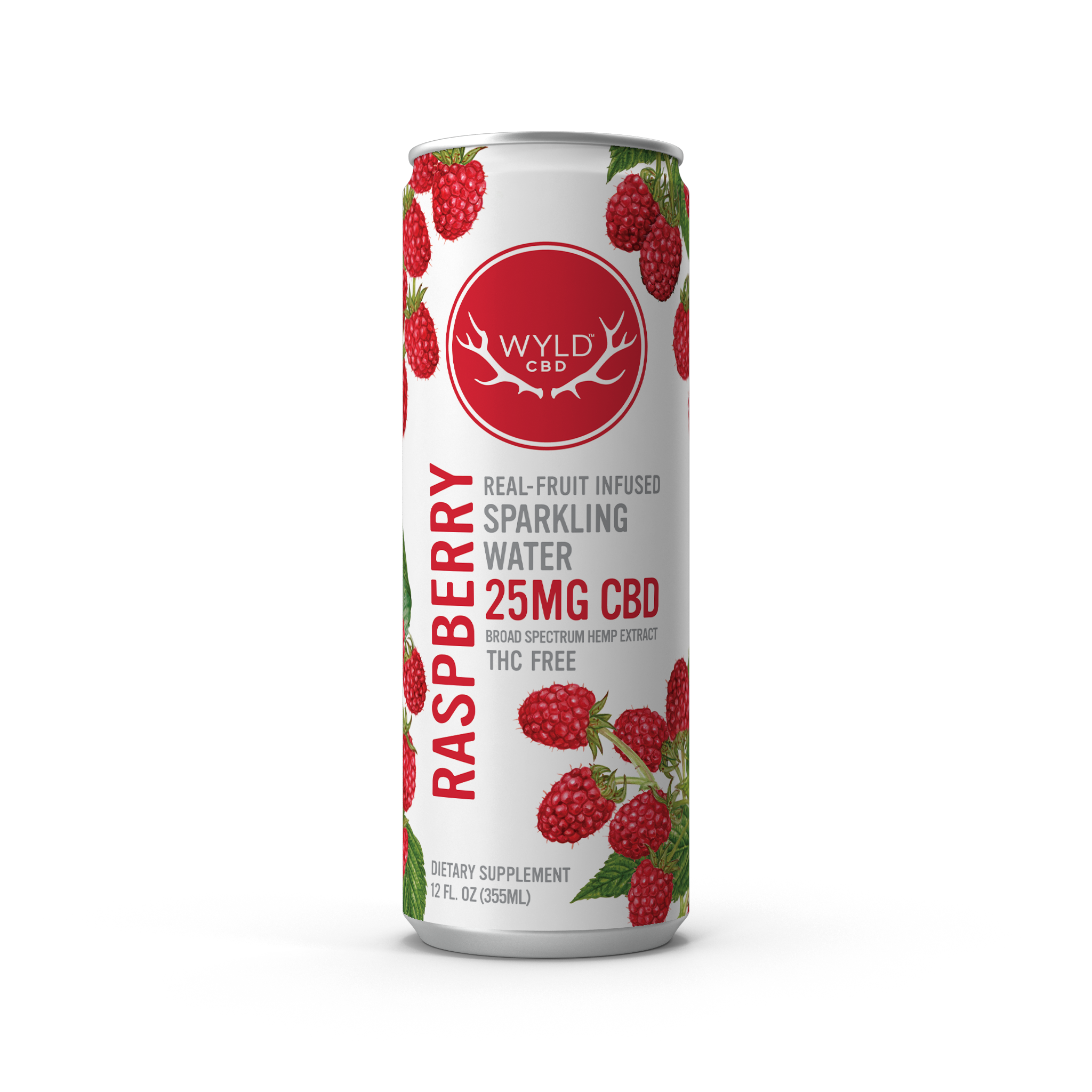 Wyld CBD: Raspberry CBD Sparkling Water | 25mg | 4-pack | Leafly