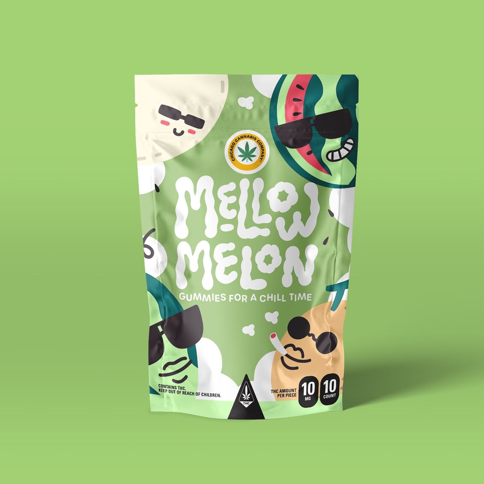 Chicago Cannabis Company Mellow Melon Delta 8 Thc Gummies Leafly