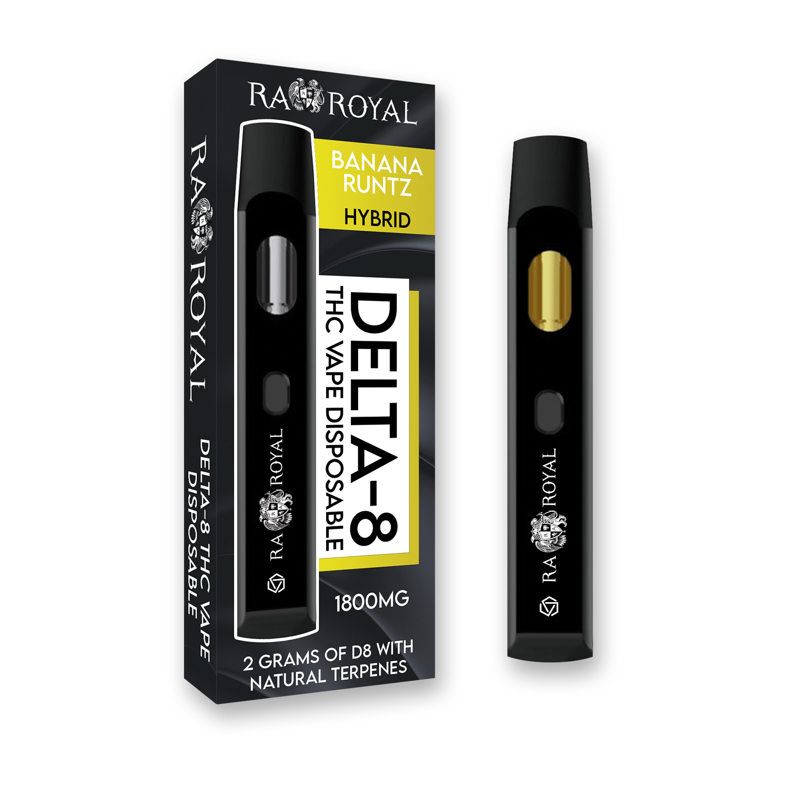 RA Royal: R.A. Royal Delta-8 Vape: Banana Runtz (Hybrid) | Leafly