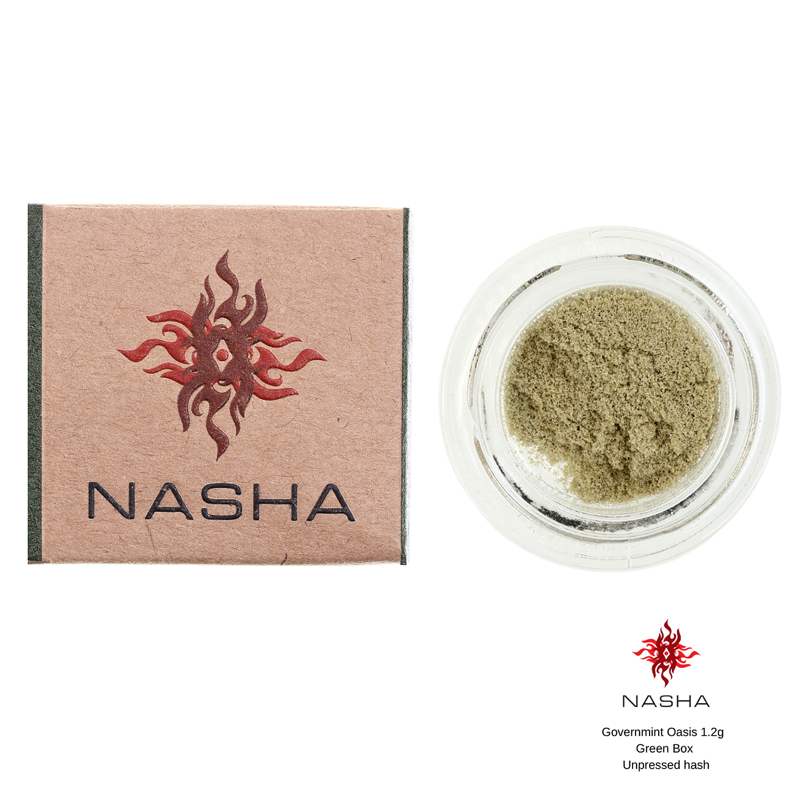 NASHA: Governmint Oasis 1.2g Green Unpressed Hash (Bandwagon Gardens ...