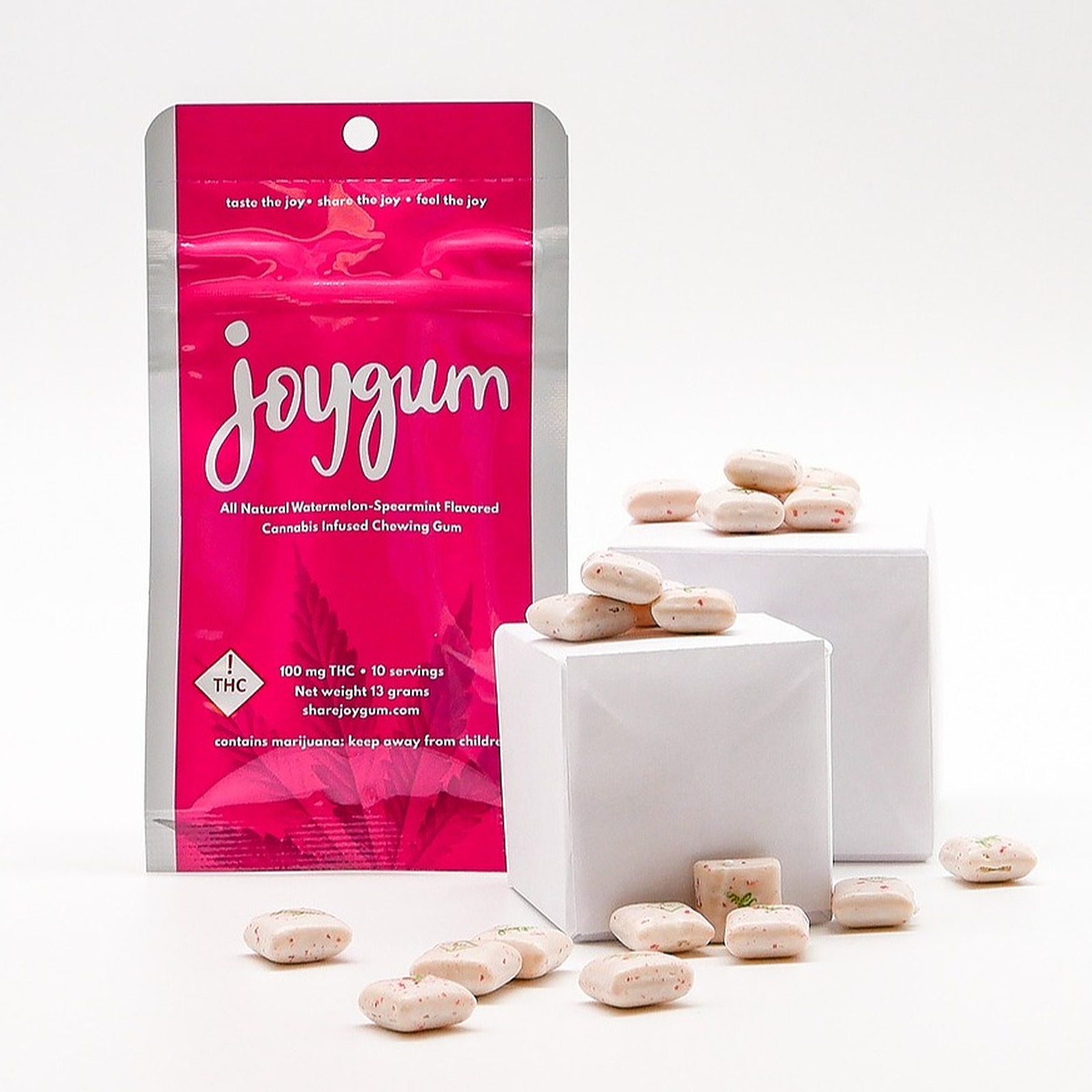 Joyibles: JoyGum Watermelon Spearmint (10pk) - 10mg THC ea (100mg Total ...