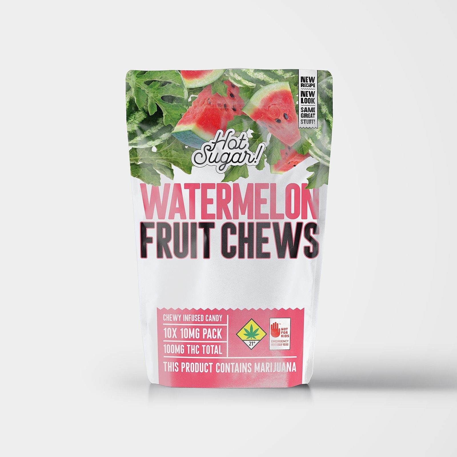 Hot Sugar! by Grow Op Farms: Watermelon Fruit Chews 100mg 10-pack | Leafly