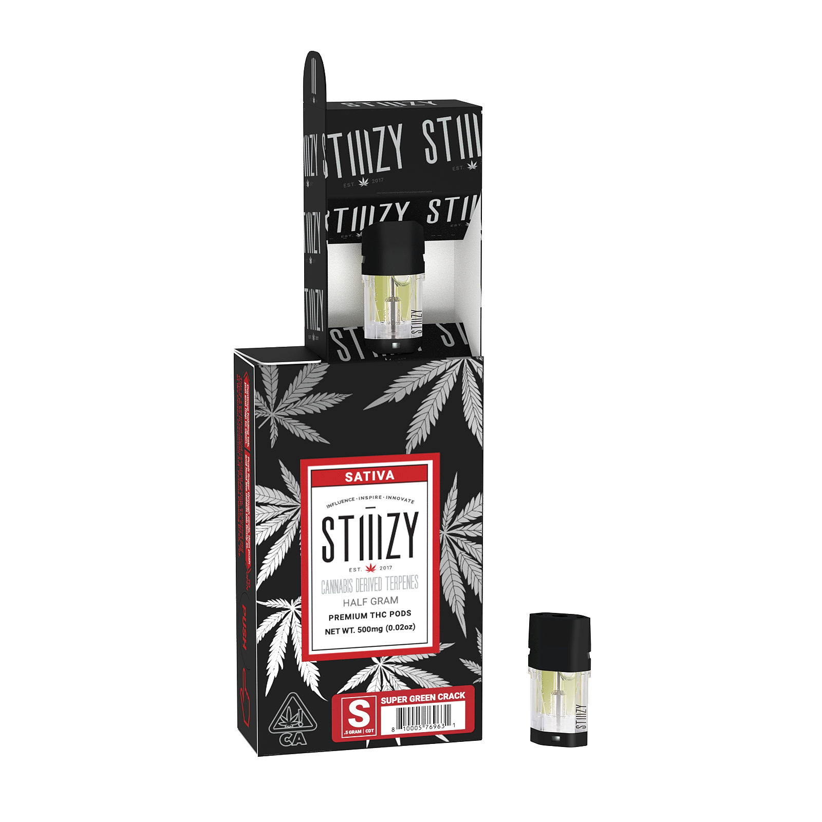 STIIIZY: SUPER GREEN CRACK CANNABIS DERIVED TERPENE POD .5G | Leafly
