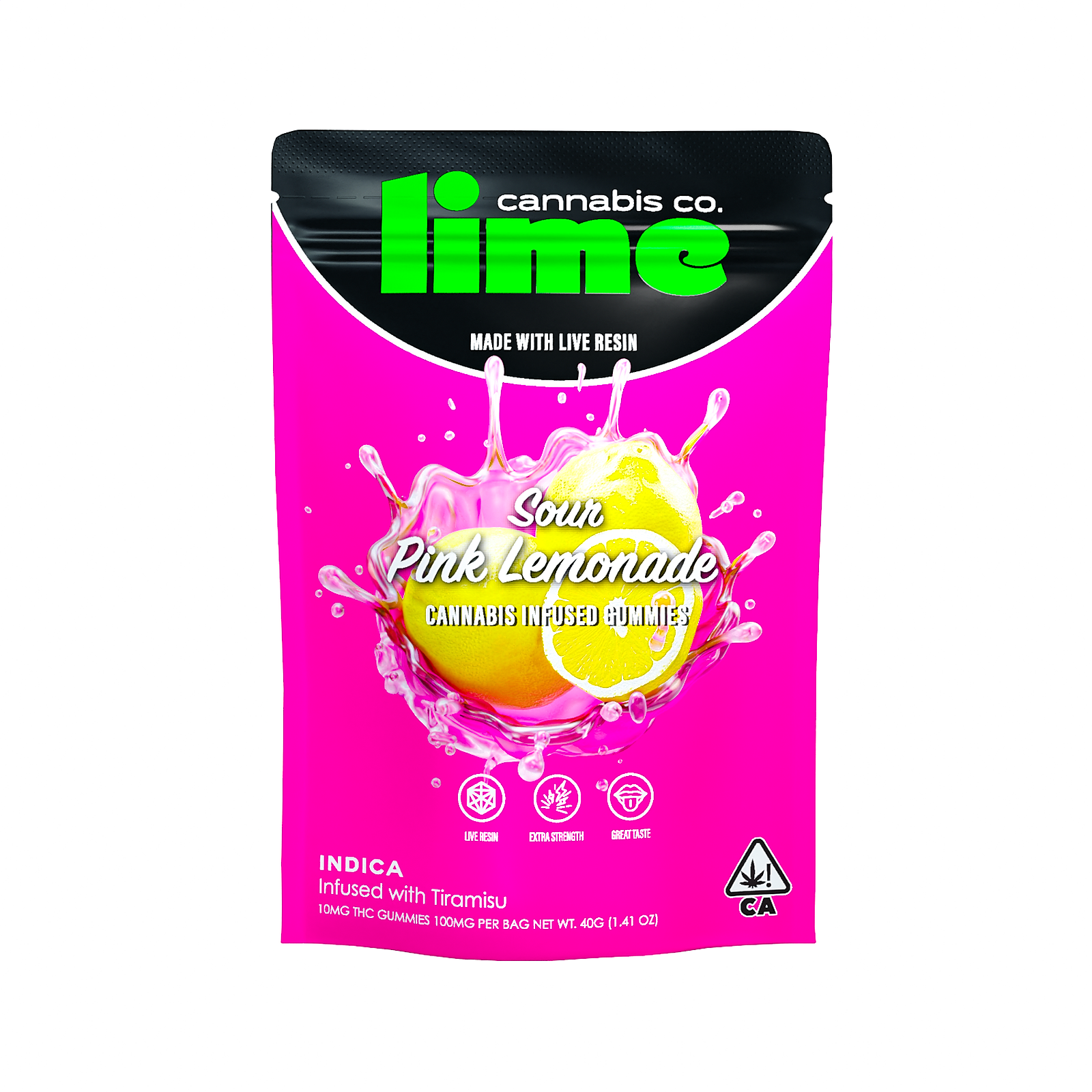 Lime: 100mg Gummies | Pink Lemonade | Leafly