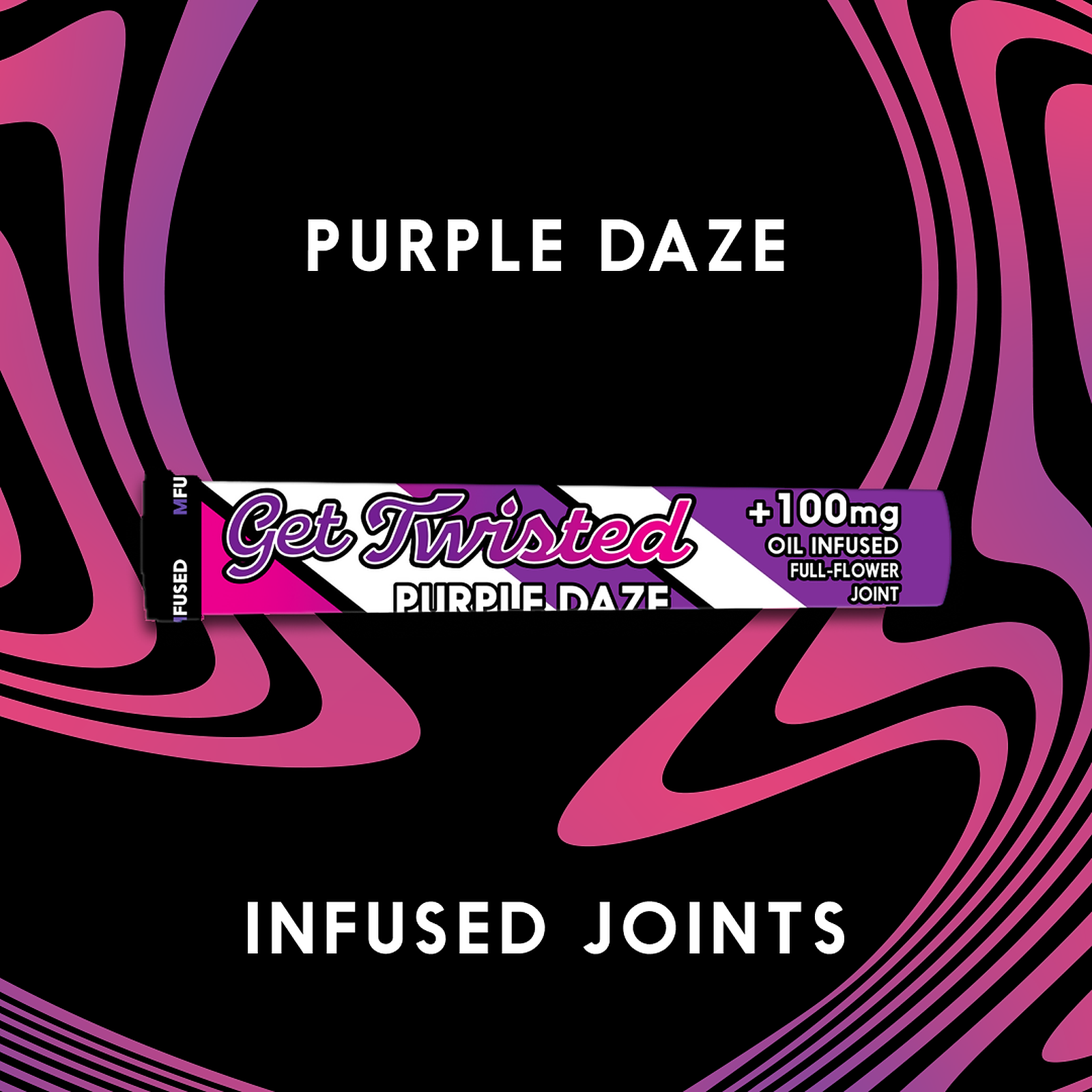 MFUSED: TWISTED Infused Pre-roll: Purple Daze | Leafly