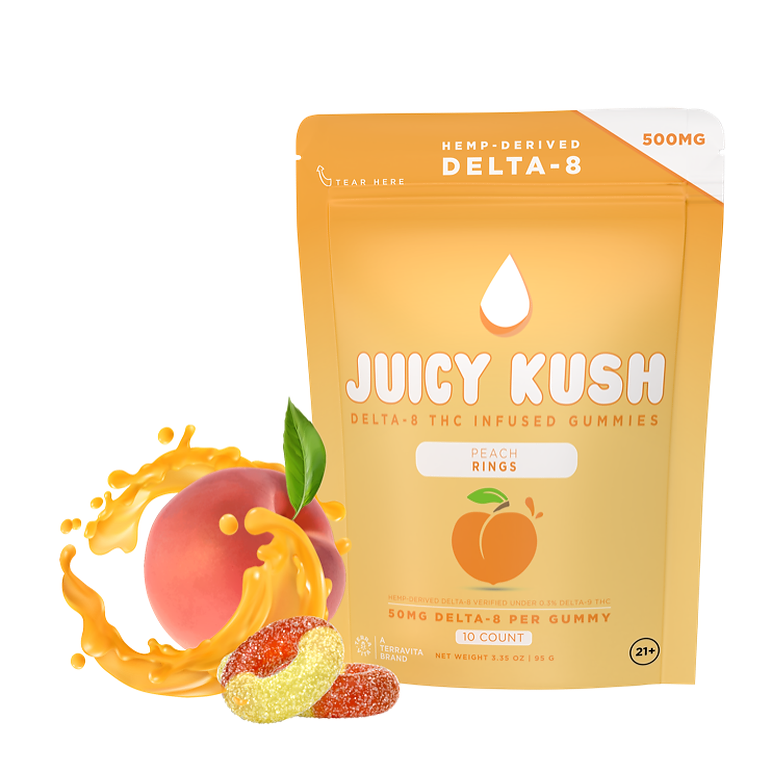 Juicy Kush (20% OFF CODE: LEAF20): Delta-8 THC Gummies 500mg: Peach ... Juicy Kush (20% OFF CODE: LEAF20): Delta-8 THC Gummies 500mg: Peach ...