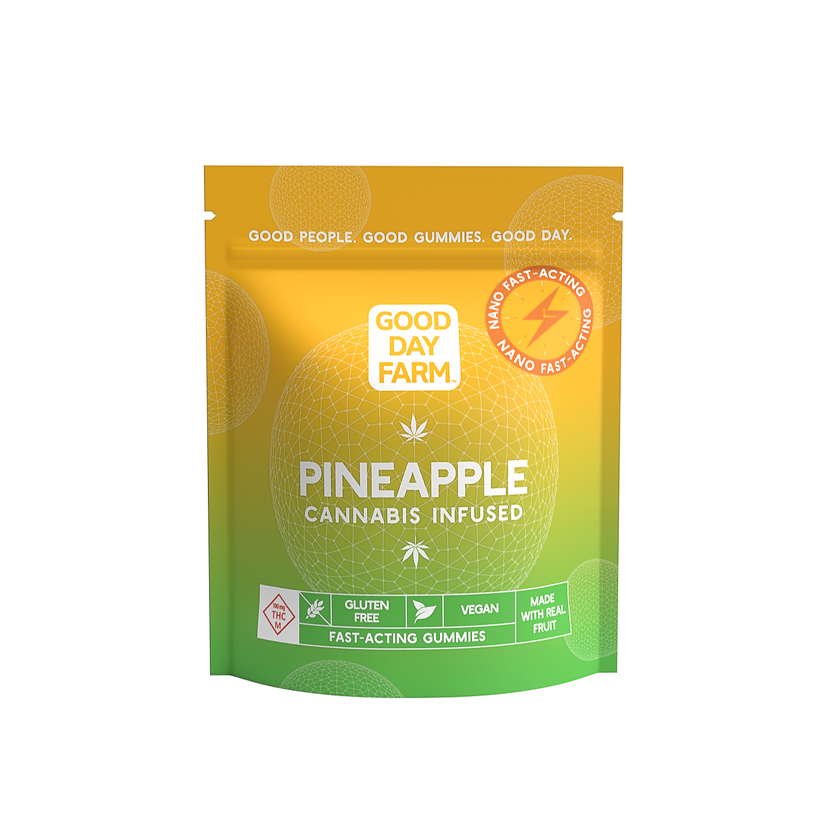 Good Day Farm: Good Day Farm: Pineapple | NANO Gummies | 20pk | 100mg ...