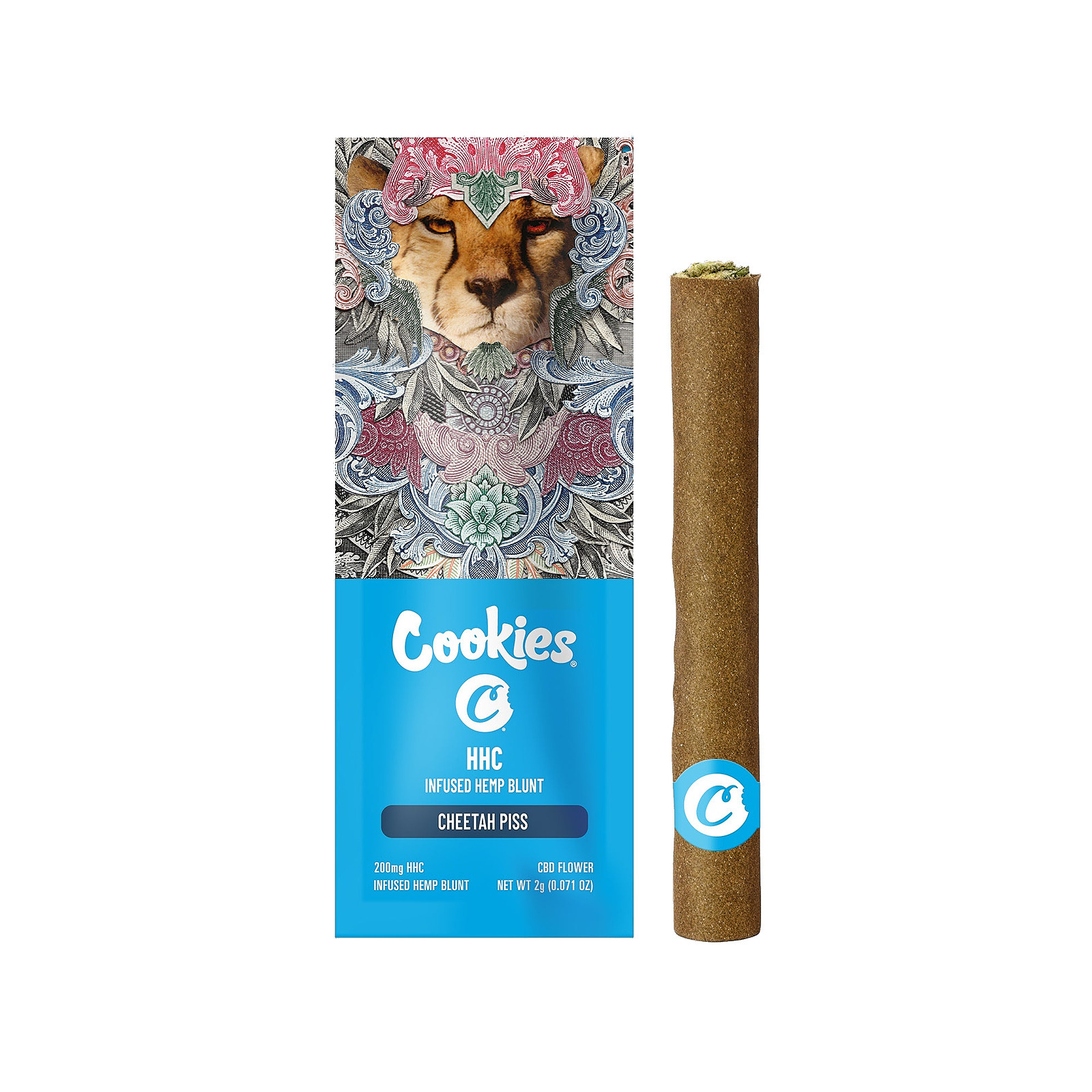 BOOM Headshop: Cookies HHC Infused Hemp Blunt - Cheetah Piss | Leafly