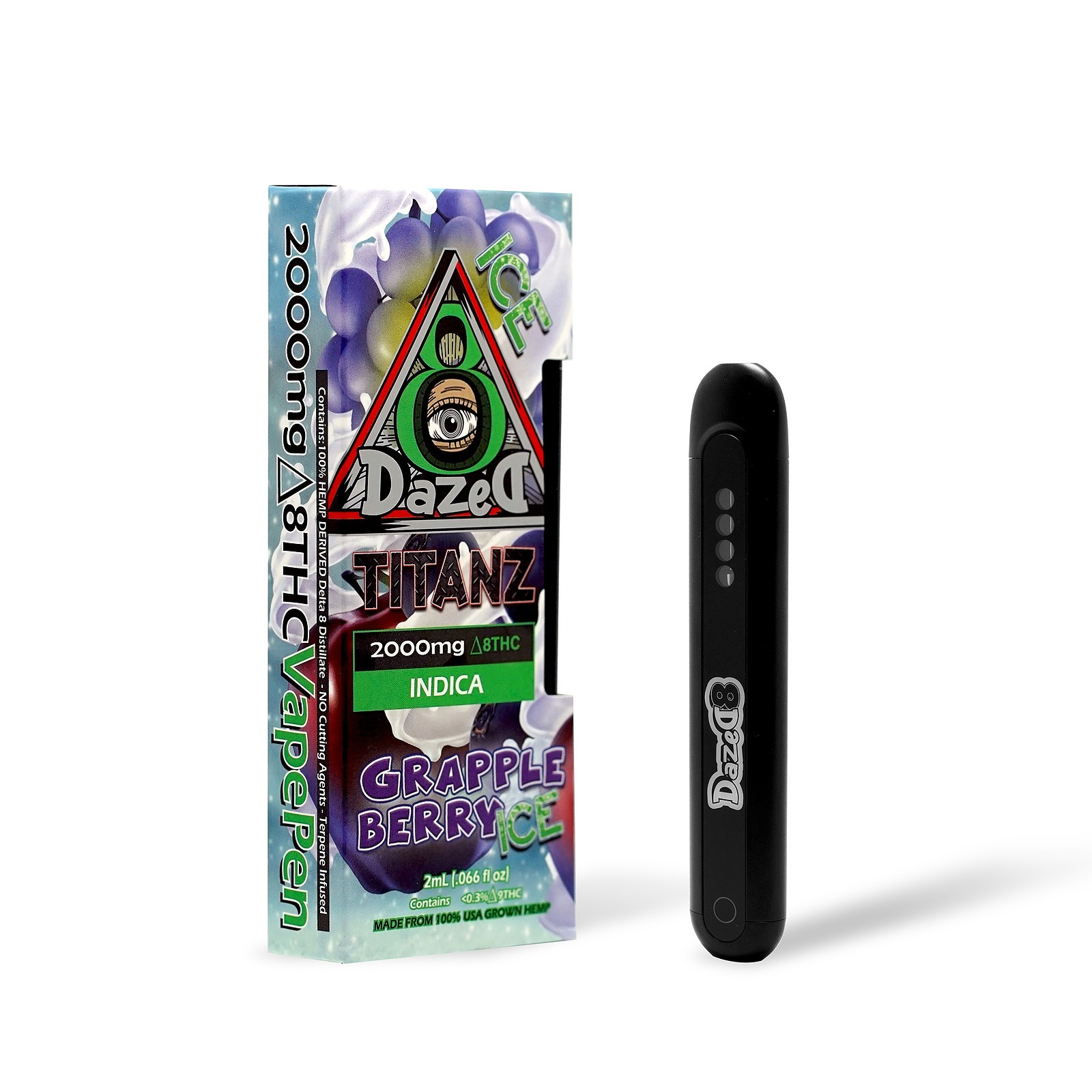 DazeD8: Grapple Berry Ice Delta 8 THC Disposable Vape — 2 Grams | Leafly DazeD8: Grapple Berry Ice Delta 8 THC Disposable Vape — 2 Grams | Leafly