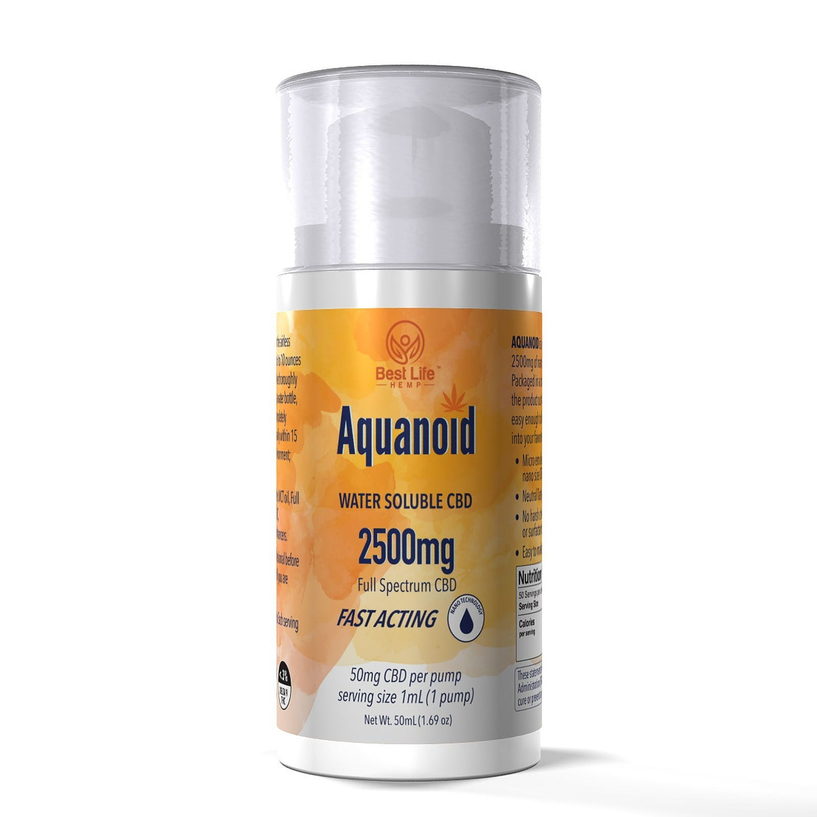 Delta 8 Pro: Aquanoid™ 2500mg Water Soluble Full Spectrum CBD | Leafly