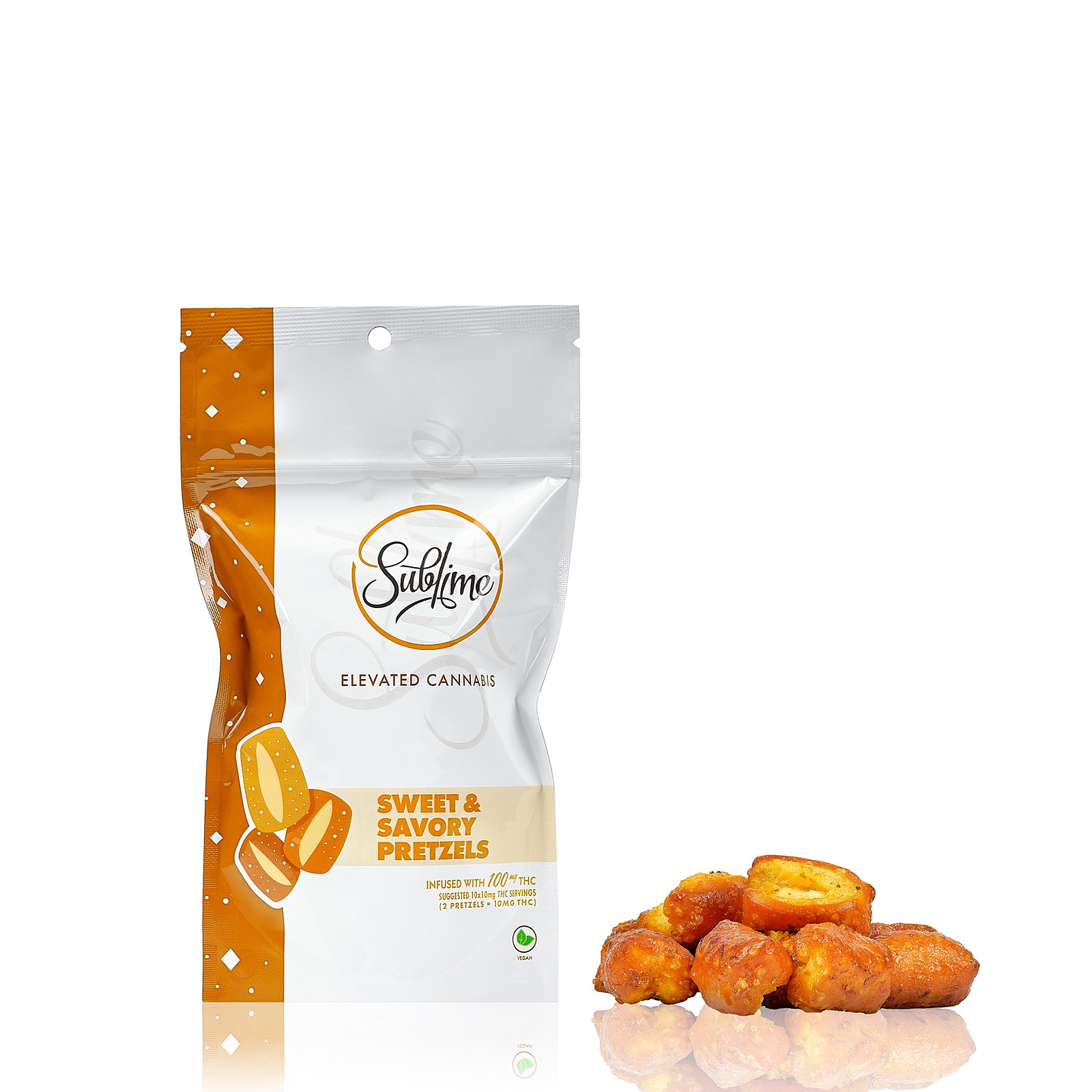 Sublime Brands: Sweet and Savory Pretzels 100mg | Leafly