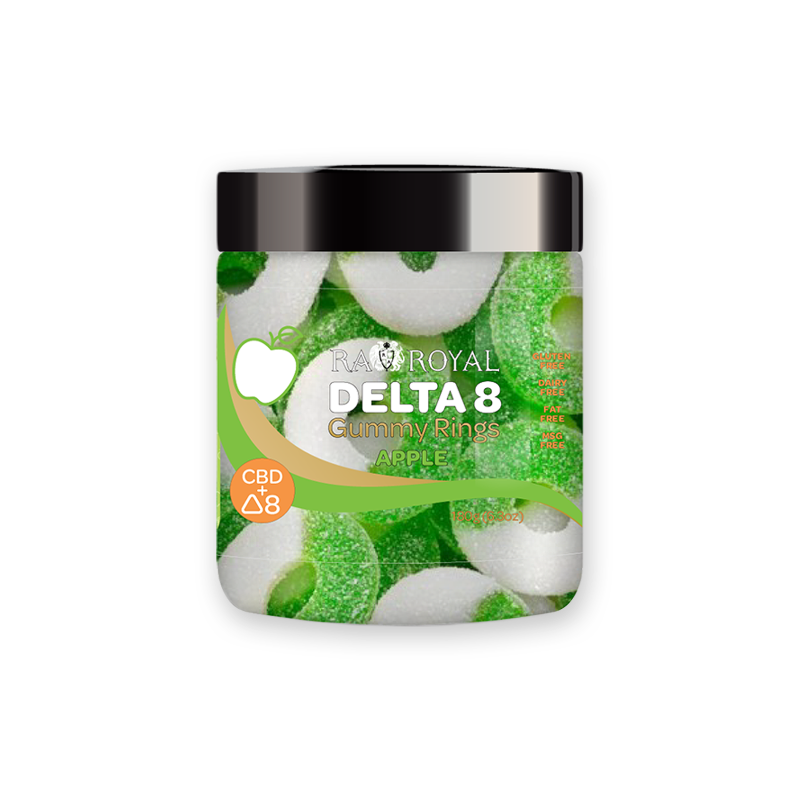 RA Royal: R.A. Royal Gummies: Delta-8 with CBD Apple Rings (800 MG ...