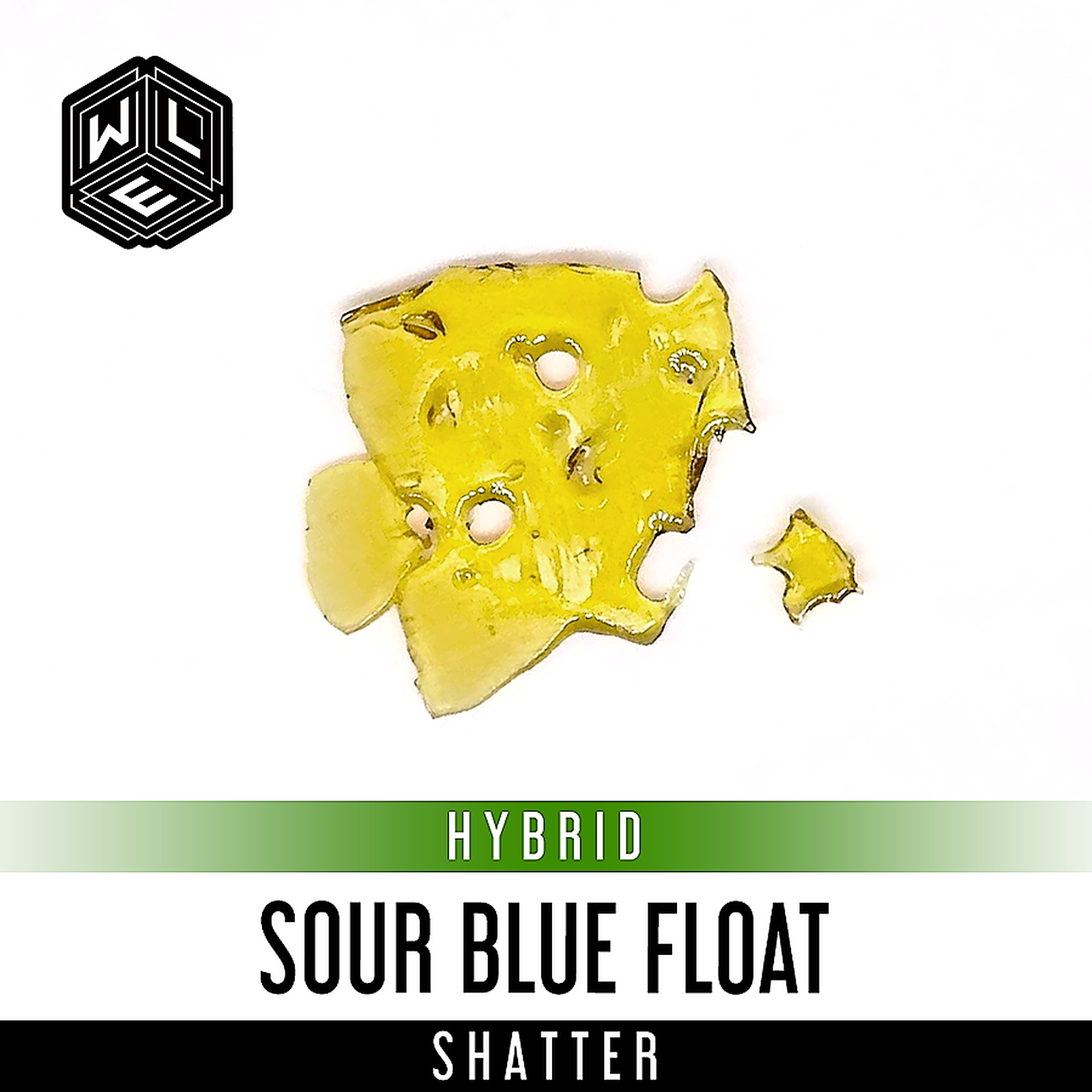 White Label Extracts: Sour Blue Float Shatter 1 Gram | Leafly