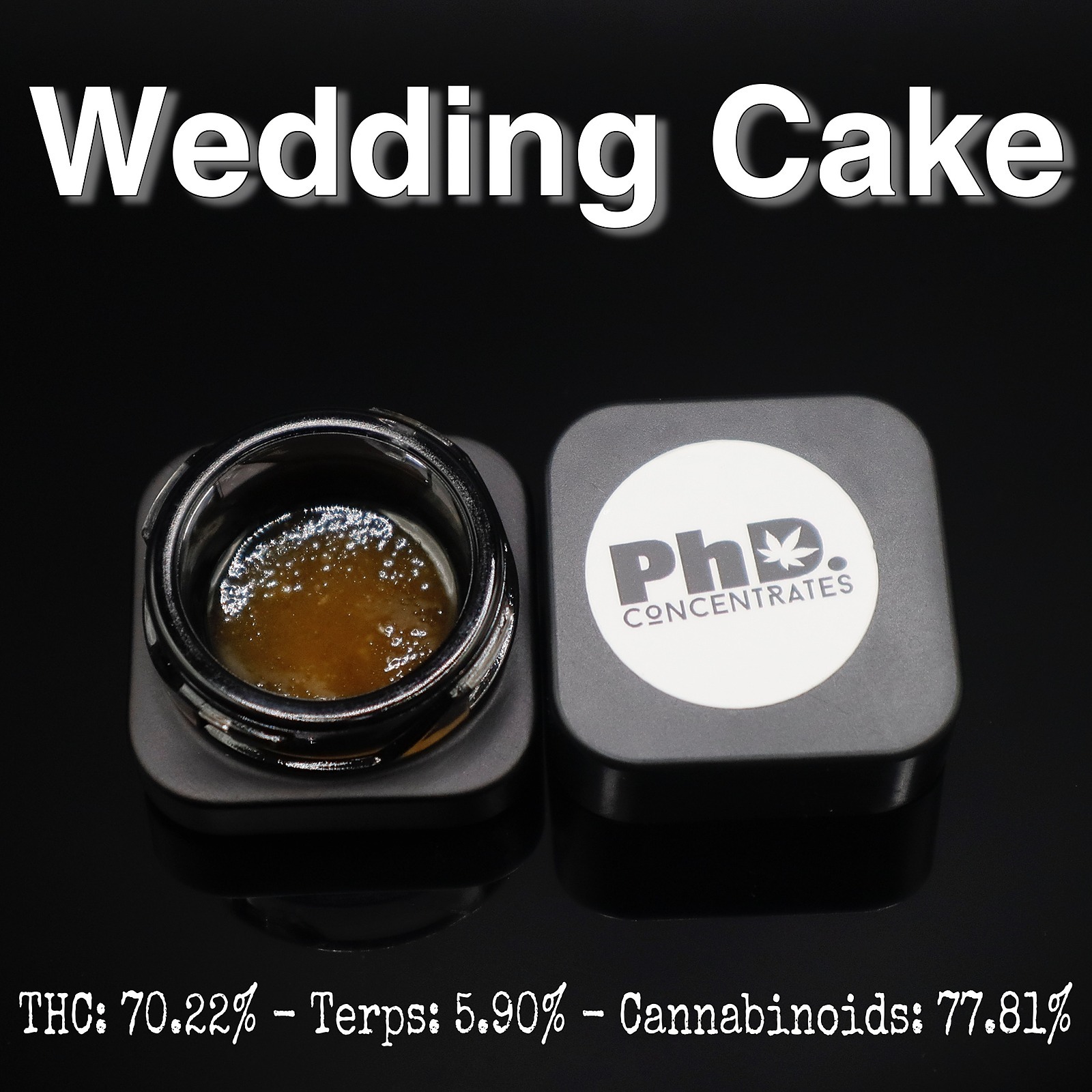 Pharmicated: PhD - Wedding Cake Sugar Wax - Concentrate 1g - 70.22% THC ...
