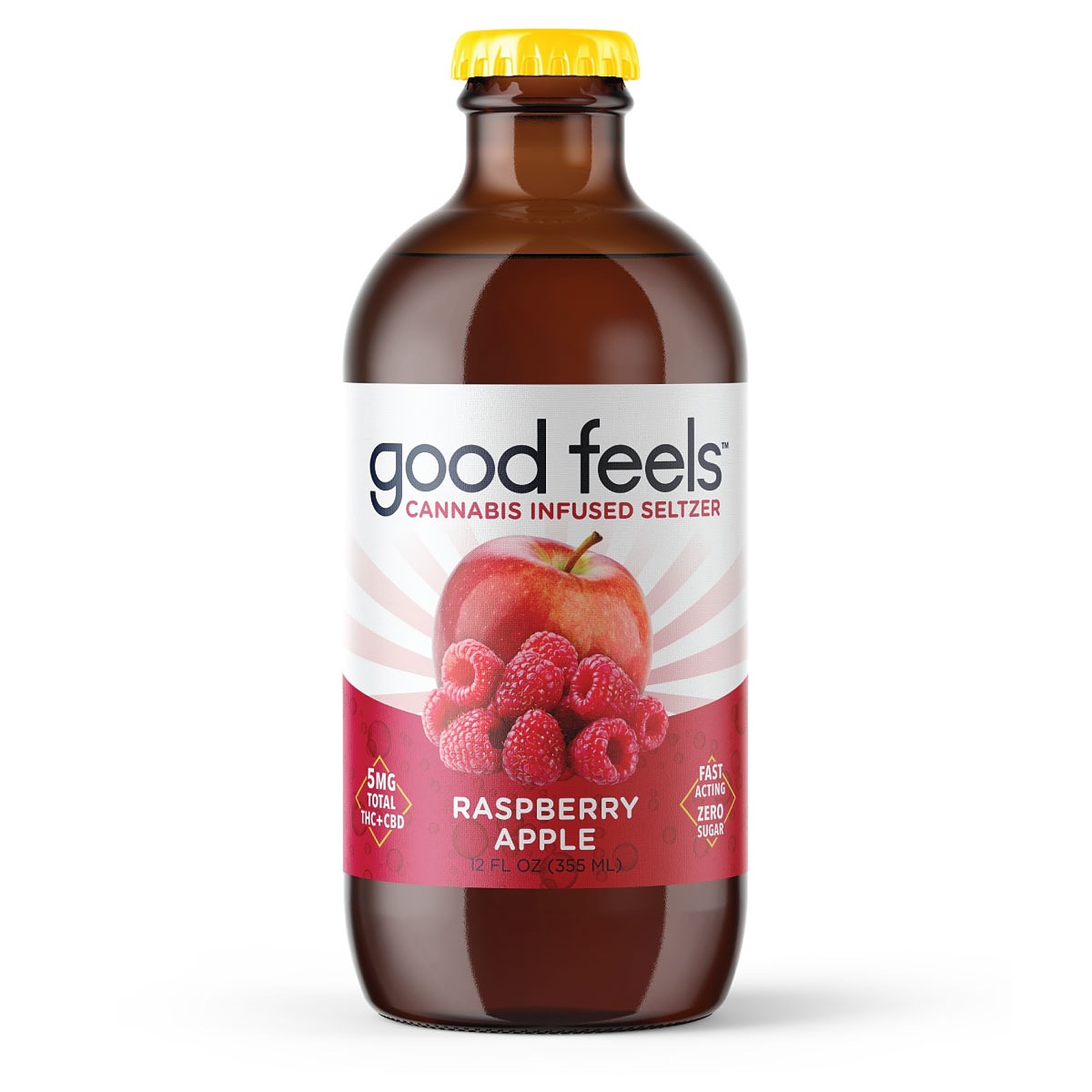 Good Feels: Good Feels Raspberry Apple Seltzer - 5 mg | Leafly