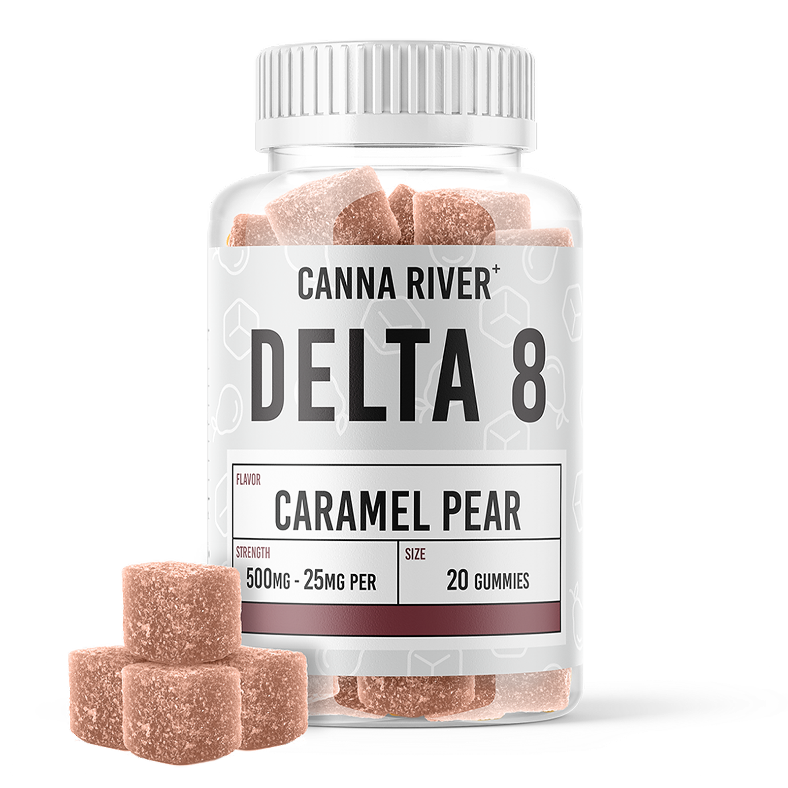 Canna River: D8 Gummy - Caramel Pear / 500mg / 20 Gummies | Leafly