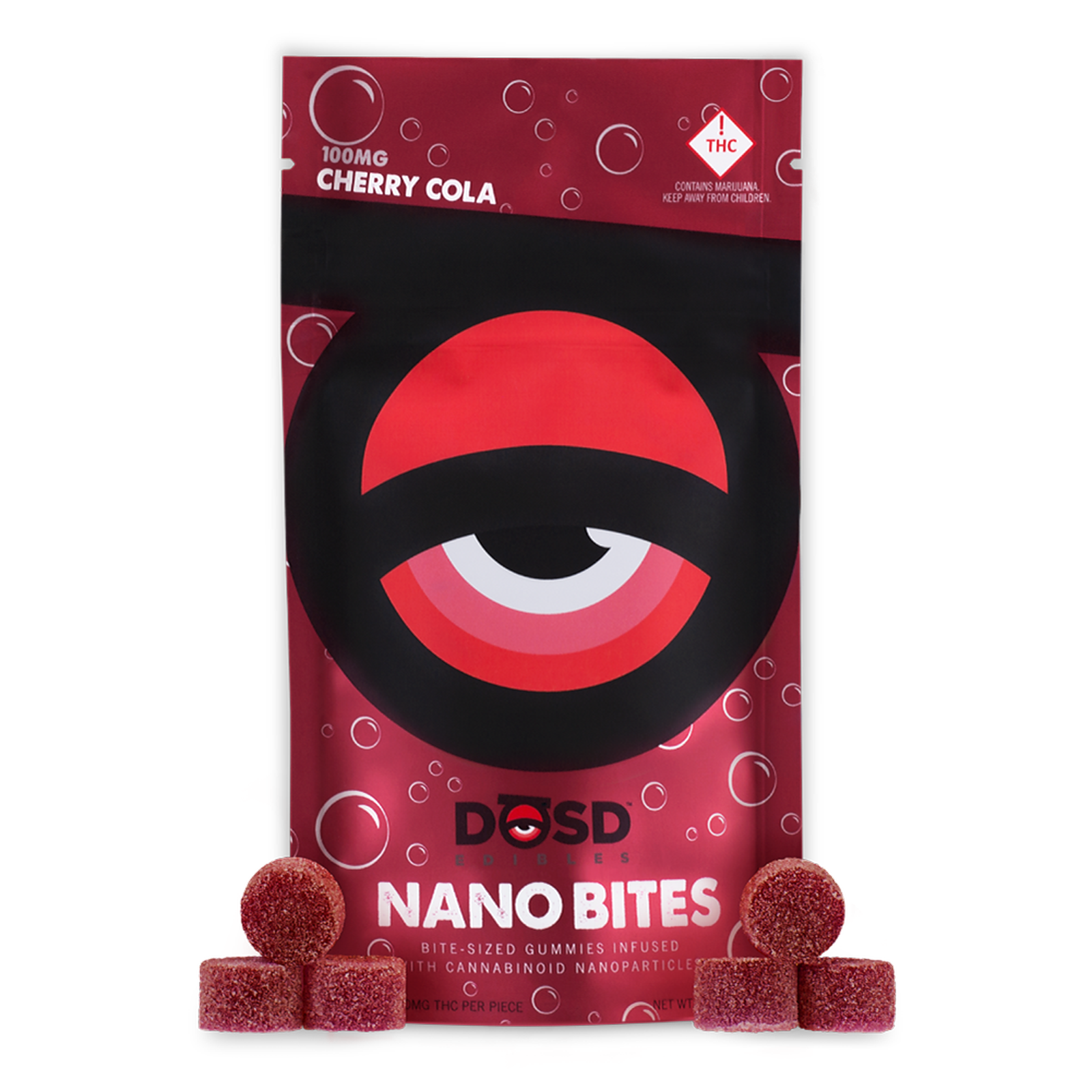 DŌSD Edibles: Nano Bites - Cherry Cola 100mg | Leafly