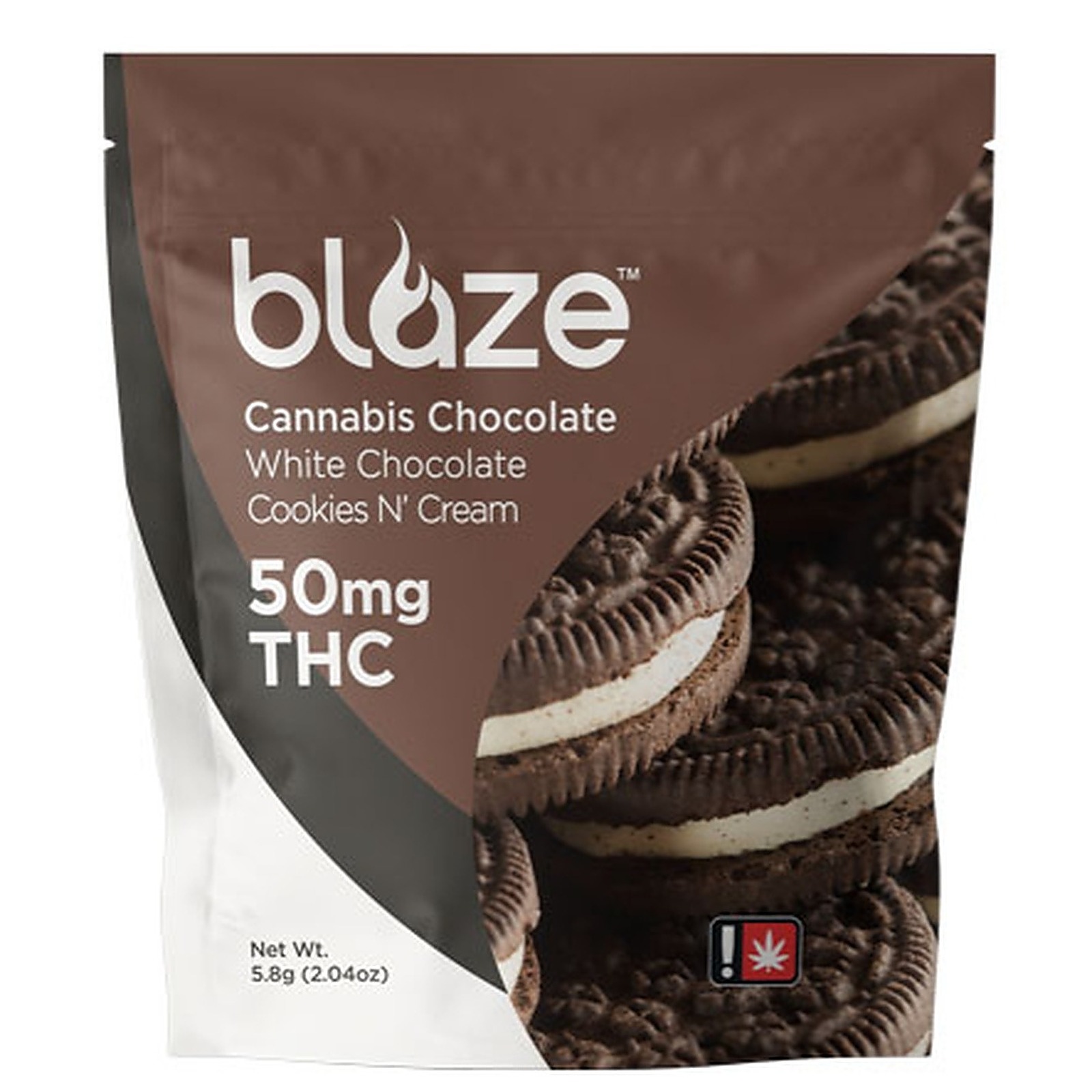 Mellow Vibes: Blaze Chocolate Single | Cookies N Cream | Up To 50mg THC ...
