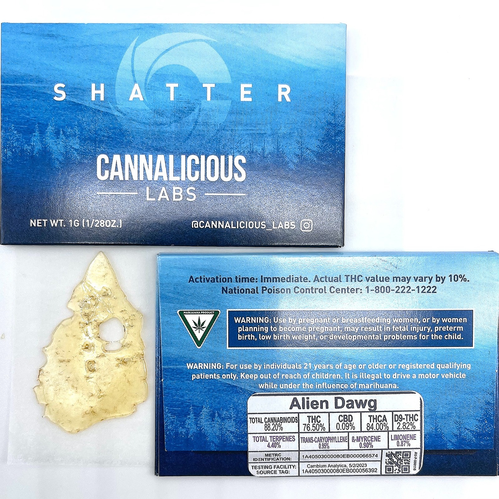 Cannalicious Labs: Alien Dawg Shatter 1.0g | Leafly