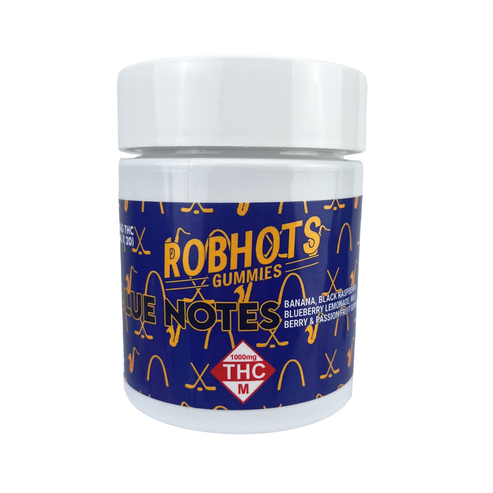 Robhots Edibles: Robhots Gummies Blue Notes 1000 mg 20pk | Leafly