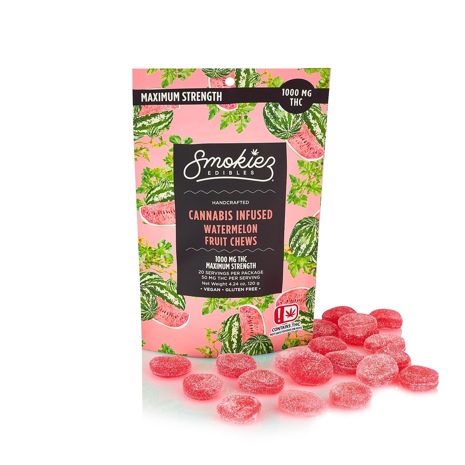 Smokiez Edibles: Watermelon 1000mg THC Fruit Chews - OK | Leafly